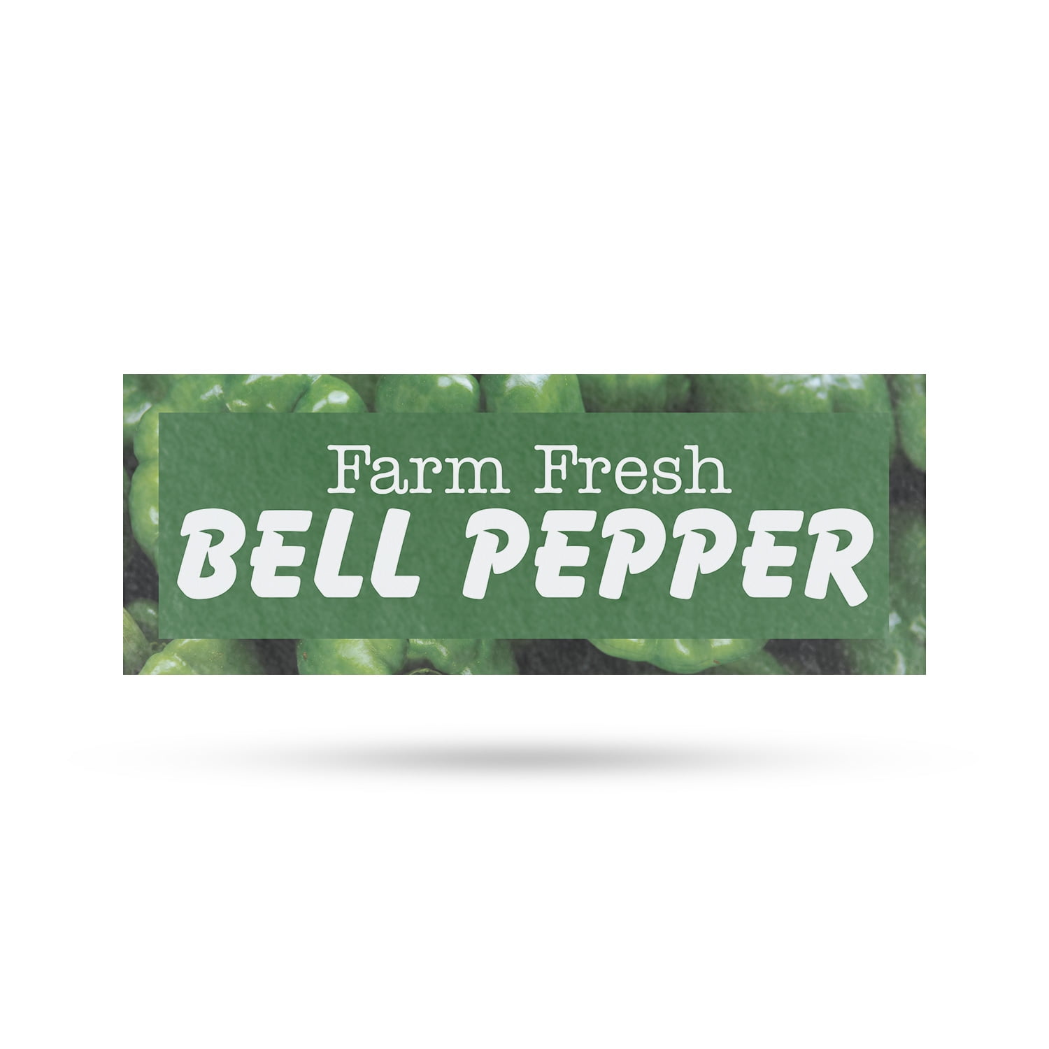 Farm Fresh Bell Pepper Vinyl Decal 36 Inch x 14 Inch Weatherproof Heavy ...