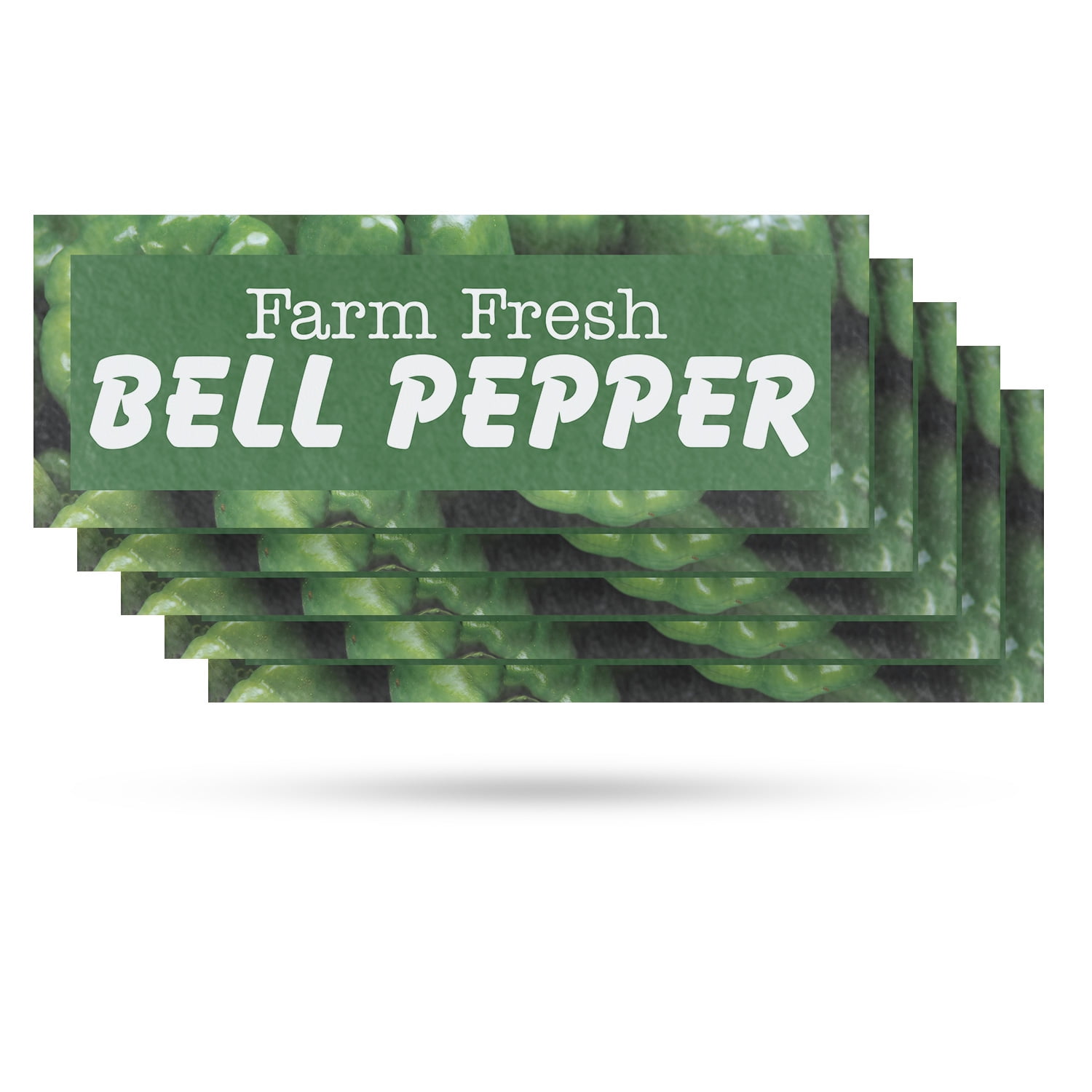 Farm Fresh Bell Pepper Vinyl Decal 5 Pack of 24 Inch x 9 Inch ...