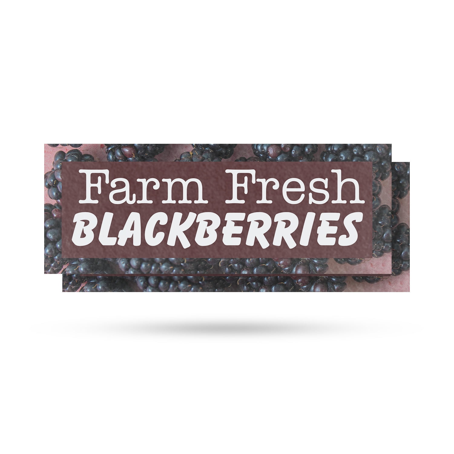 Farm Fresh Blackberries Vinyl Decal 2 Pack of 12 Inch x 5 Inch ...