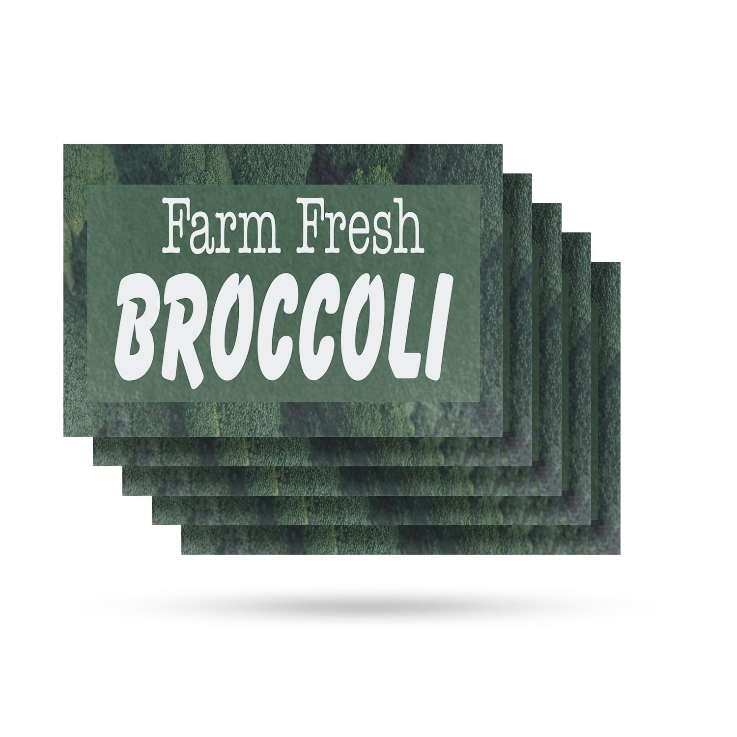 Farm Fresh Broccoli Vinyl Decal 5 Pack of 18 Inch x 24 Inch ...