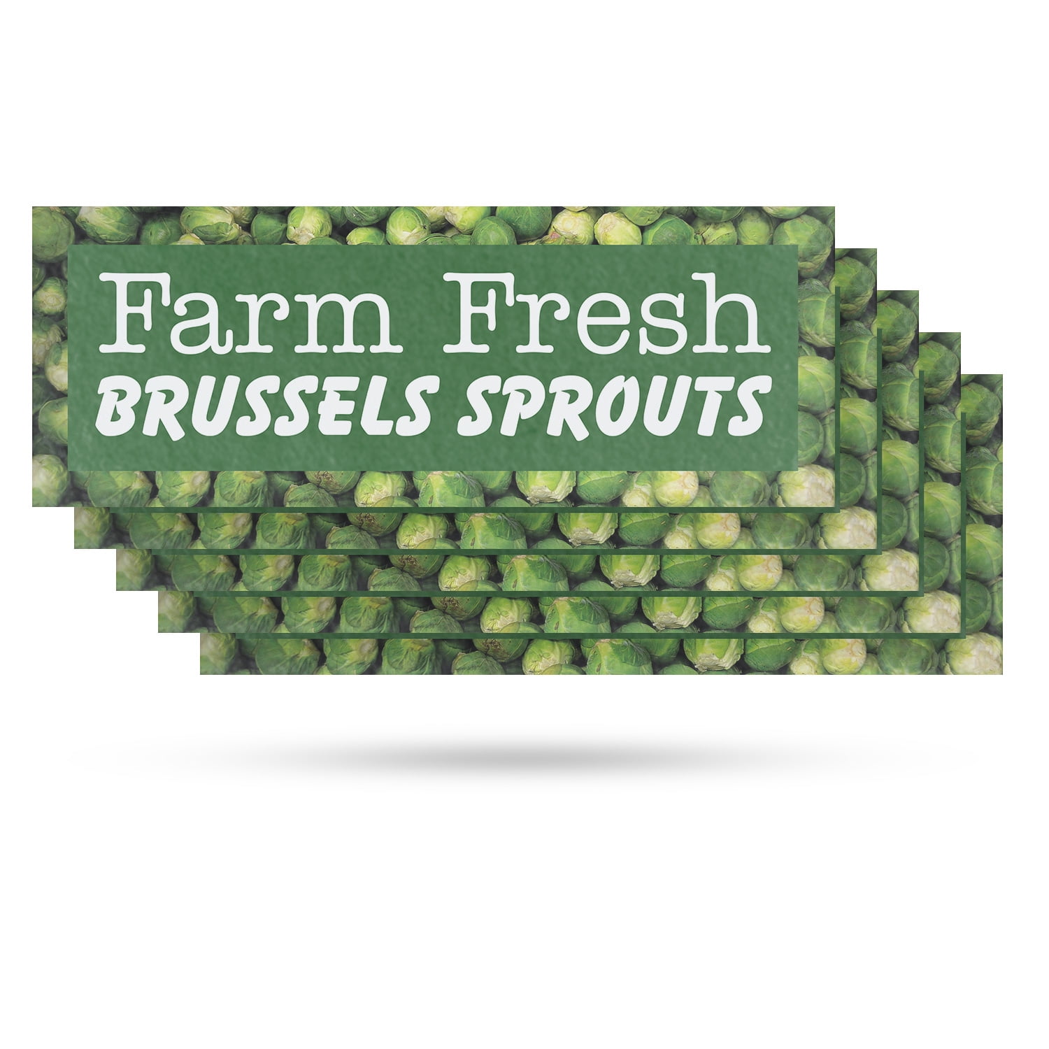 Farm Fresh Brussels Sprouts Vinyl Decal 5 Pack of 24 Inch x 9 Inch ...