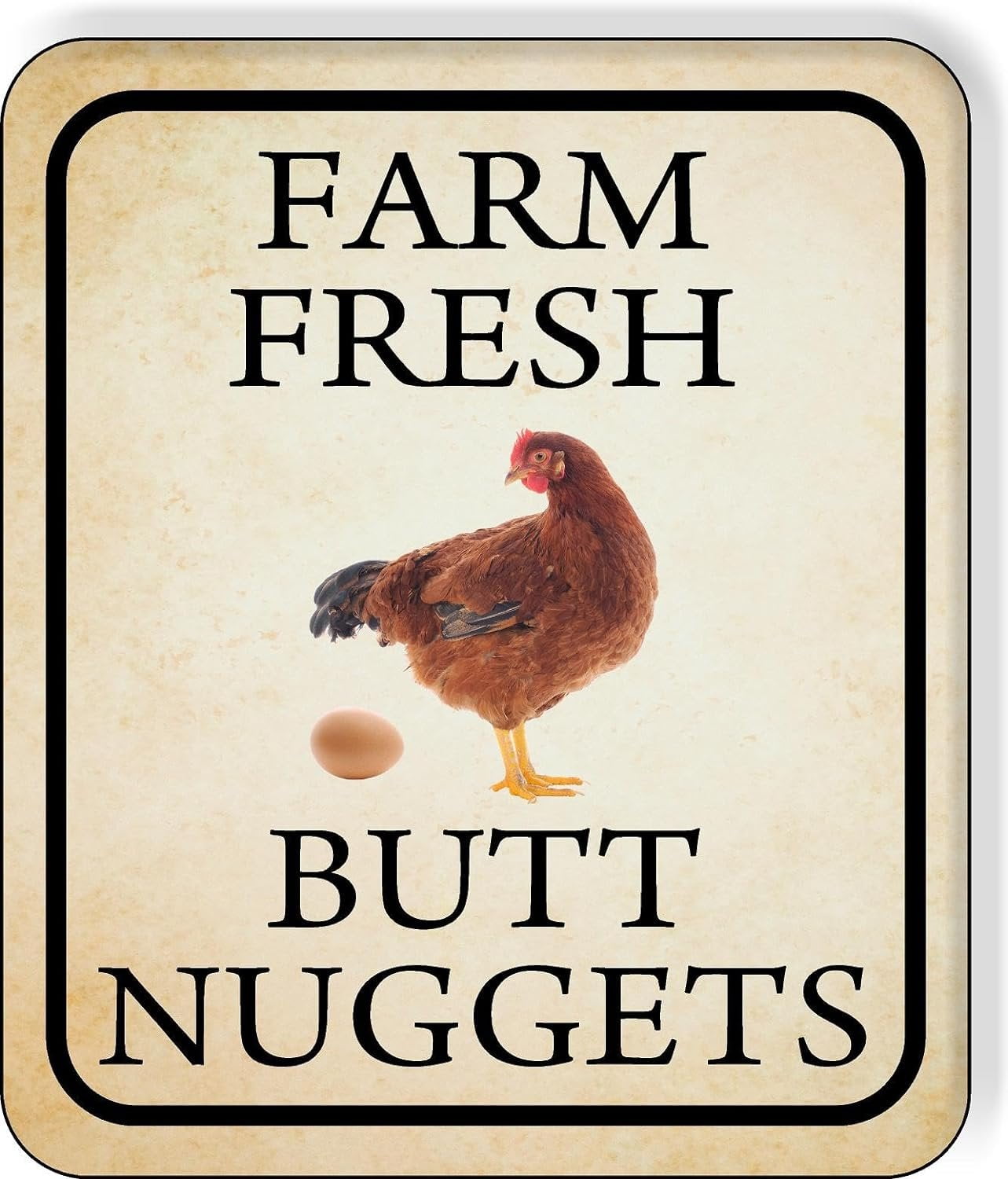 Farm Fresh Butt Nuggets chicken eggs for sale stand Aluminum Composite ...
