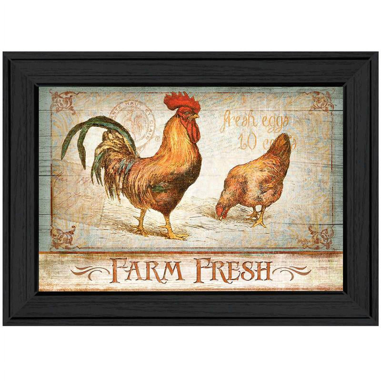 Farm Fresh By Mollie B Printed Framed Wall Art Wood Multi-Color ...