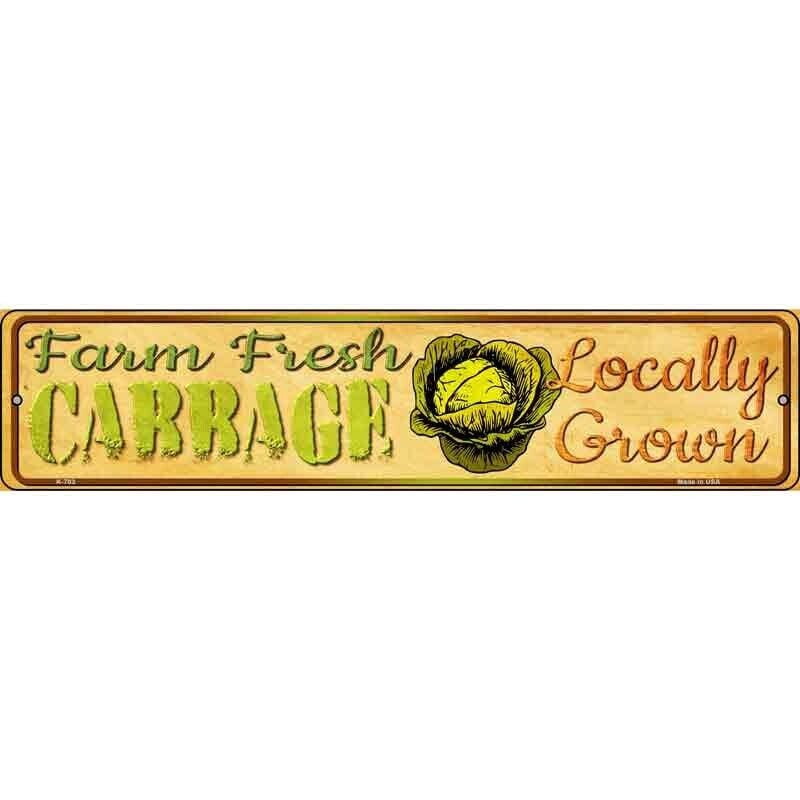 Farm Fresh Cabbage metal street sign plaque Home Door Garage Wall Size ...