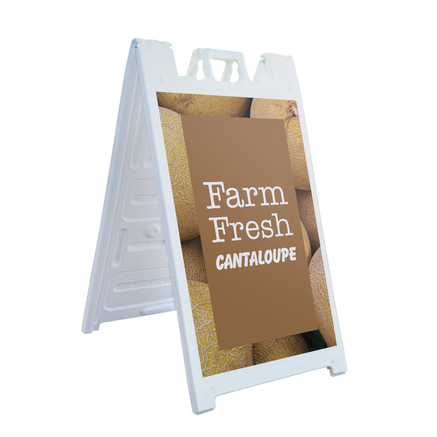 Farm Fresh Cantaloupe 24" x 36" Double Sided A-Frame Sidewalk Sign ...