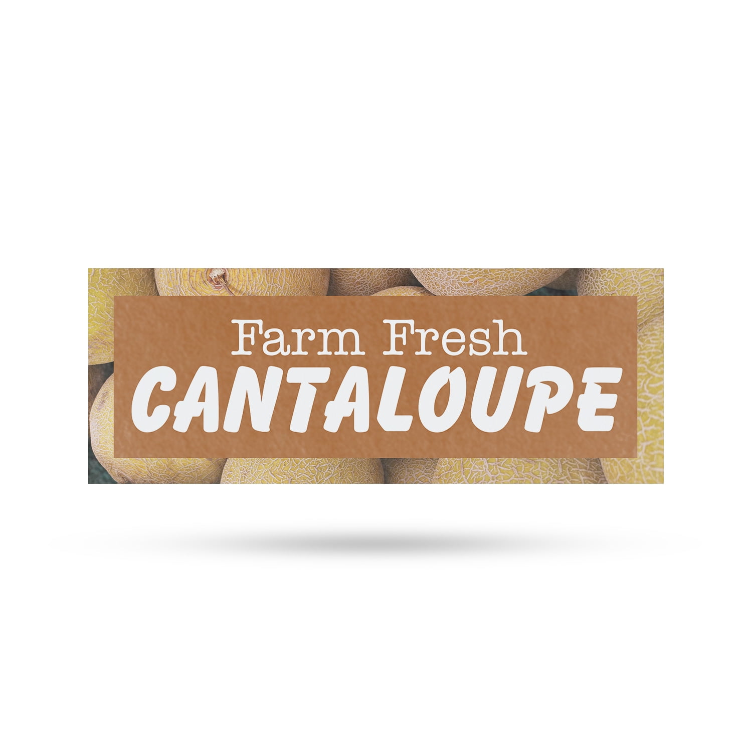 Farm Fresh Cantaloupe Vinyl Decal 36 Inch x 14 Inch Weatherproof Heavy ...