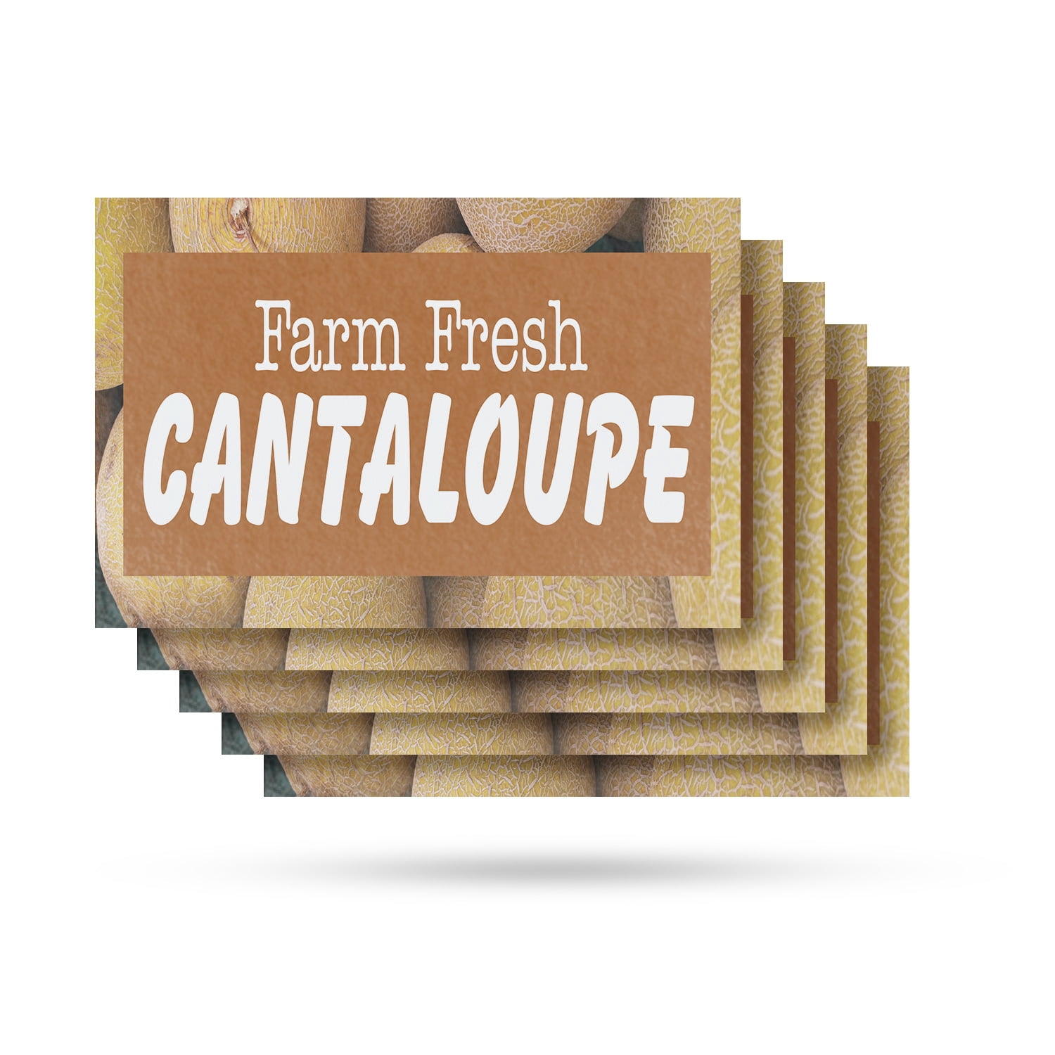 Farm Fresh Cantaloupe Vinyl Decal 5 Pack of 24 Inch x 36 Inch ...