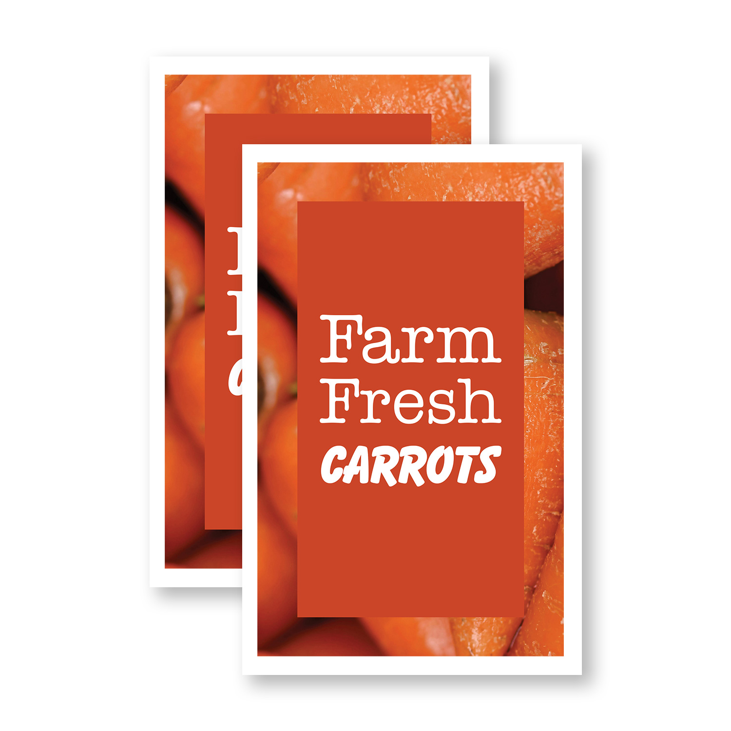 Farm Fresh Carrots (2-Pack) 24 Inch x 36 Inch Vinyl Decals | Sign ...