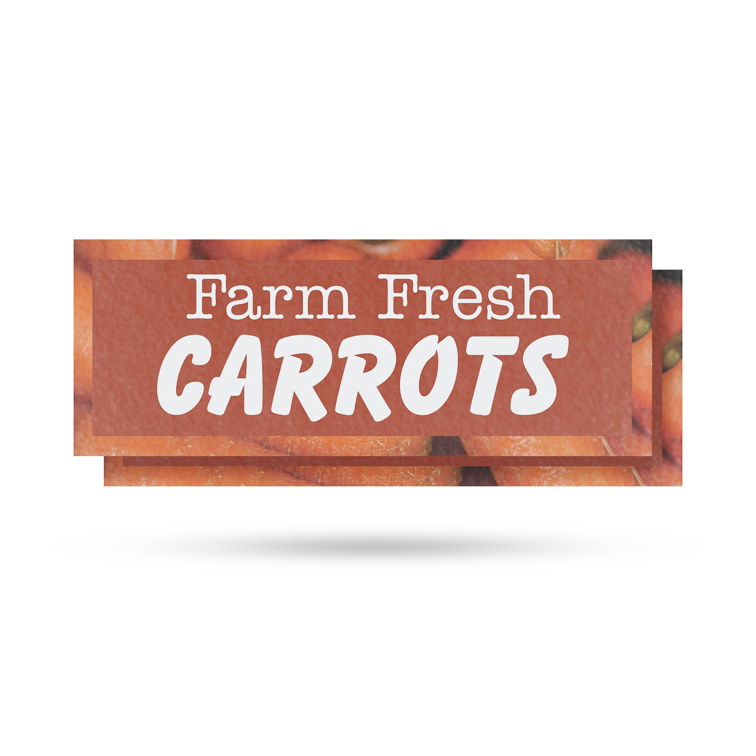 Farm Fresh Carrots Vinyl Decal 2 Pack of 12 Inch x 5 Inch Weatherproof ...