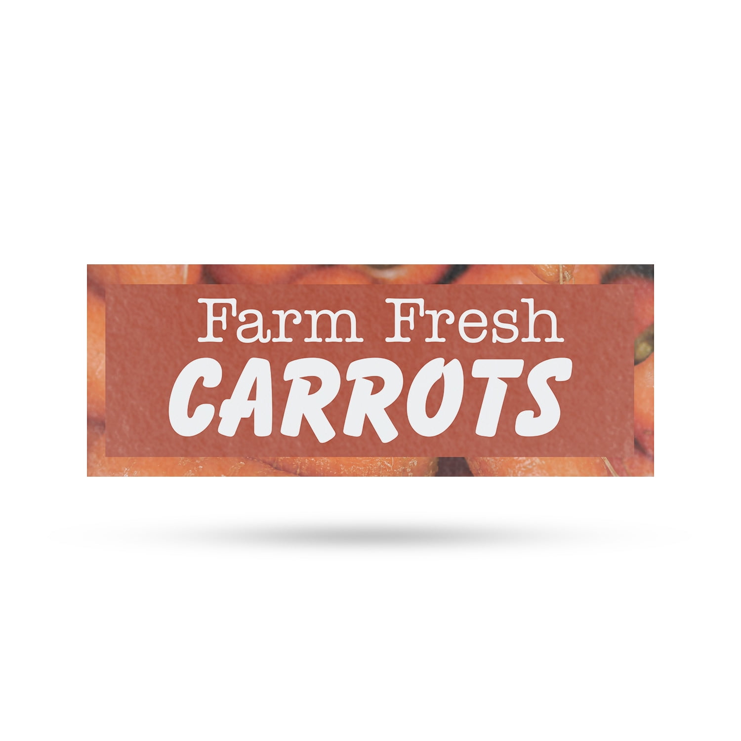 Farm Fresh Carrots Vinyl Decal 24 Inch x 9 Inch Weatherproof Heavy-Duty ...
