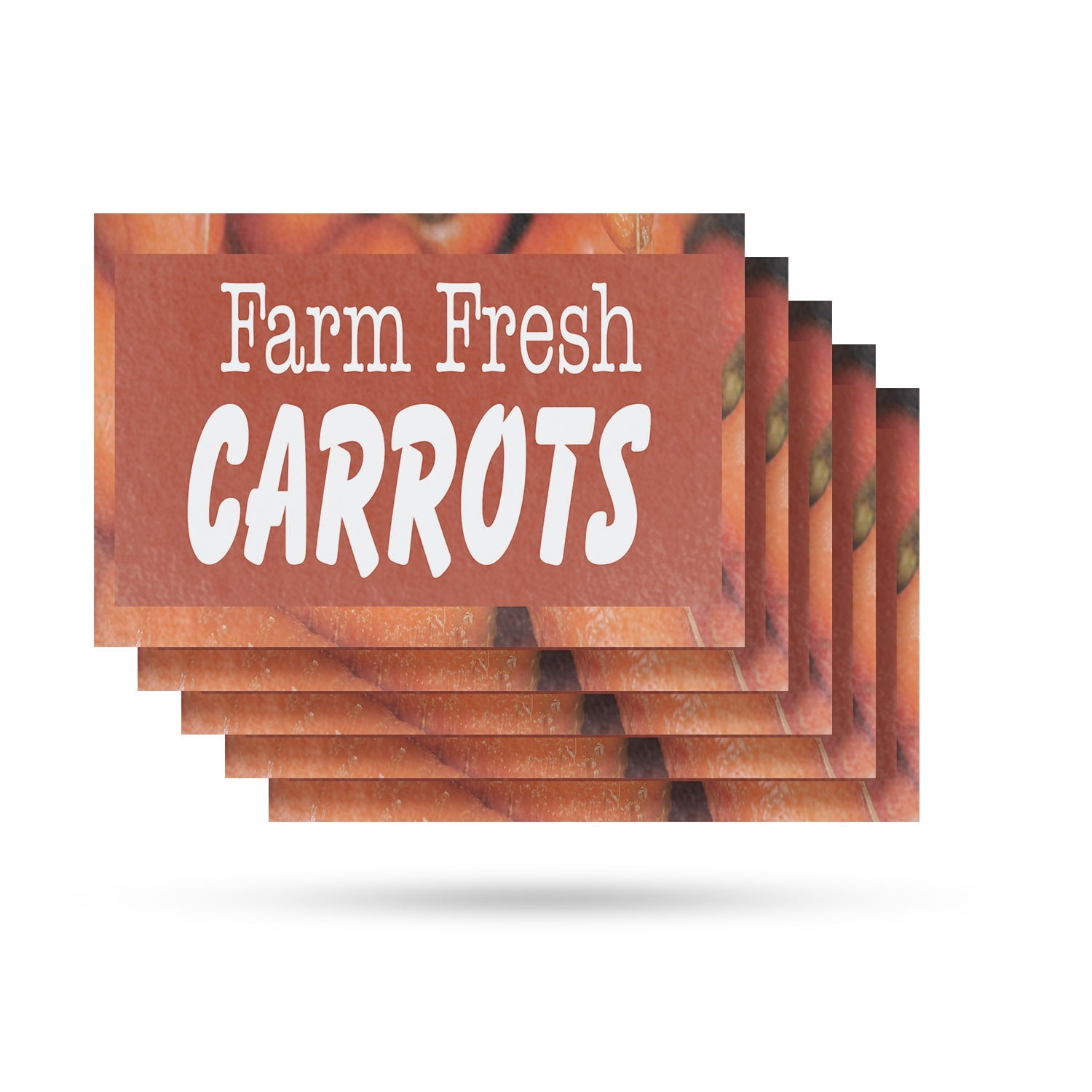 Farm Fresh Carrots Vinyl Decal 5 Pack of 18 Inch x 24 Inch Weatherproof ...