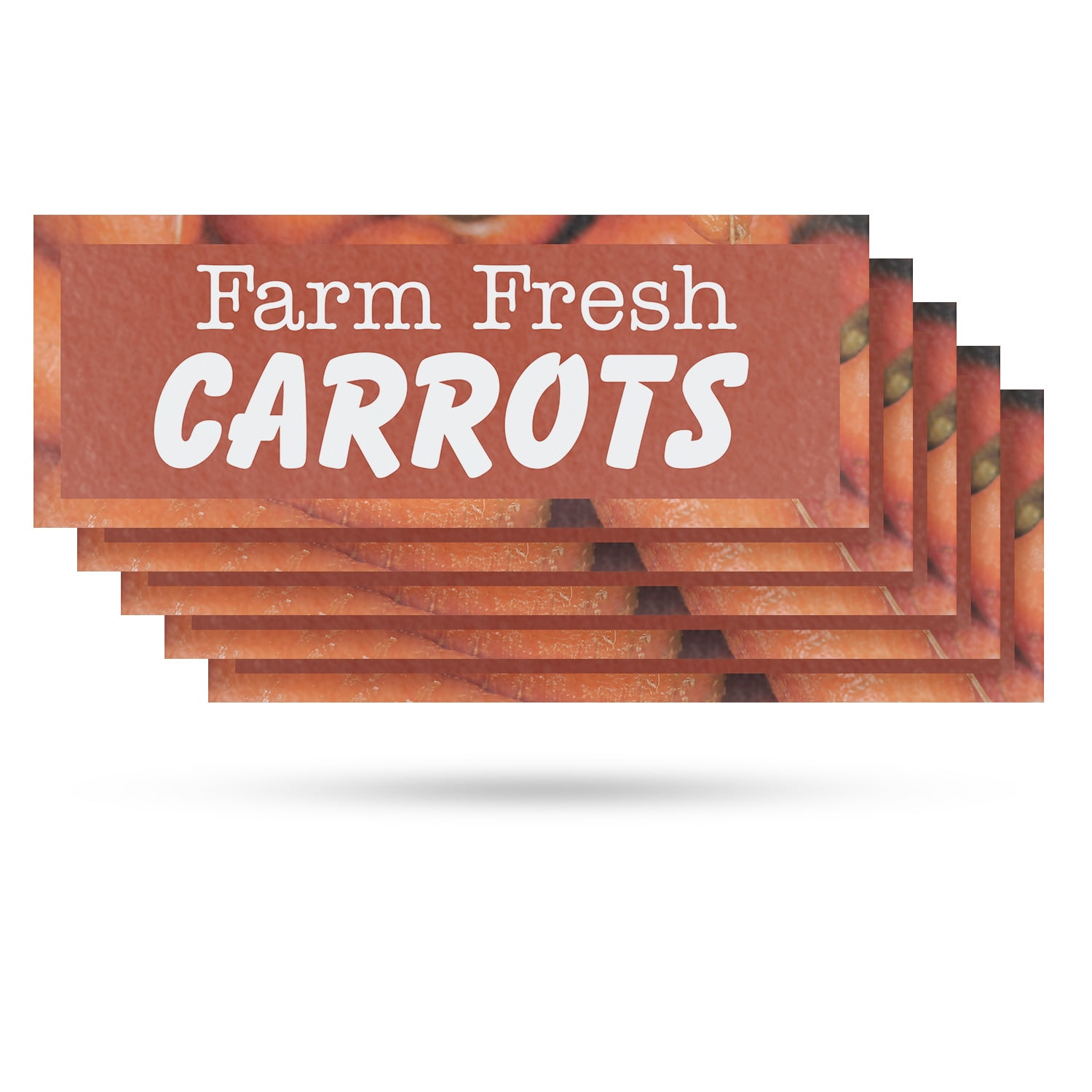 Farm Fresh Carrots Vinyl Decal 5 Pack of 24 Inch x 9 Inch Weatherproof ...