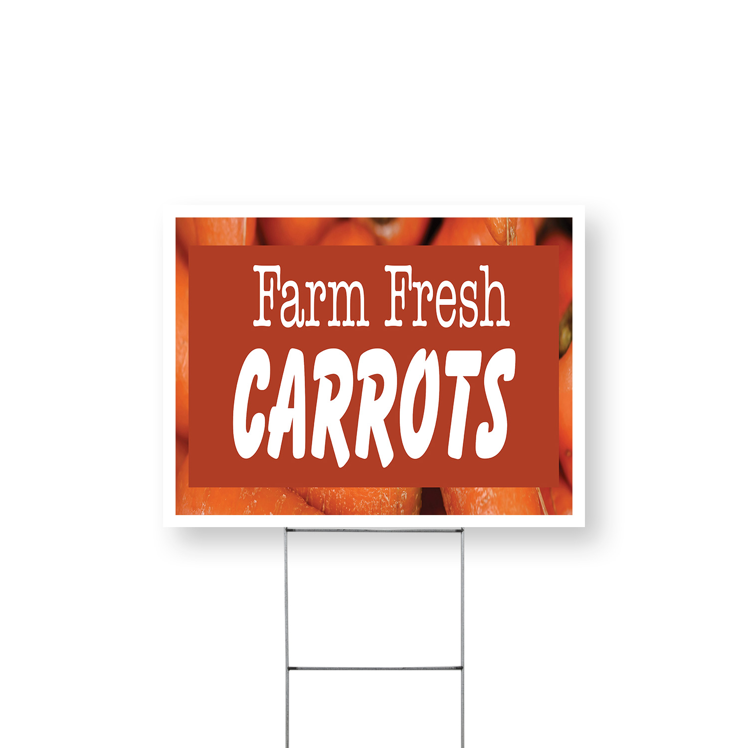 Farm Fresh Carrots Yard Sign 18 Inch x 24 Inch Double Sided ...