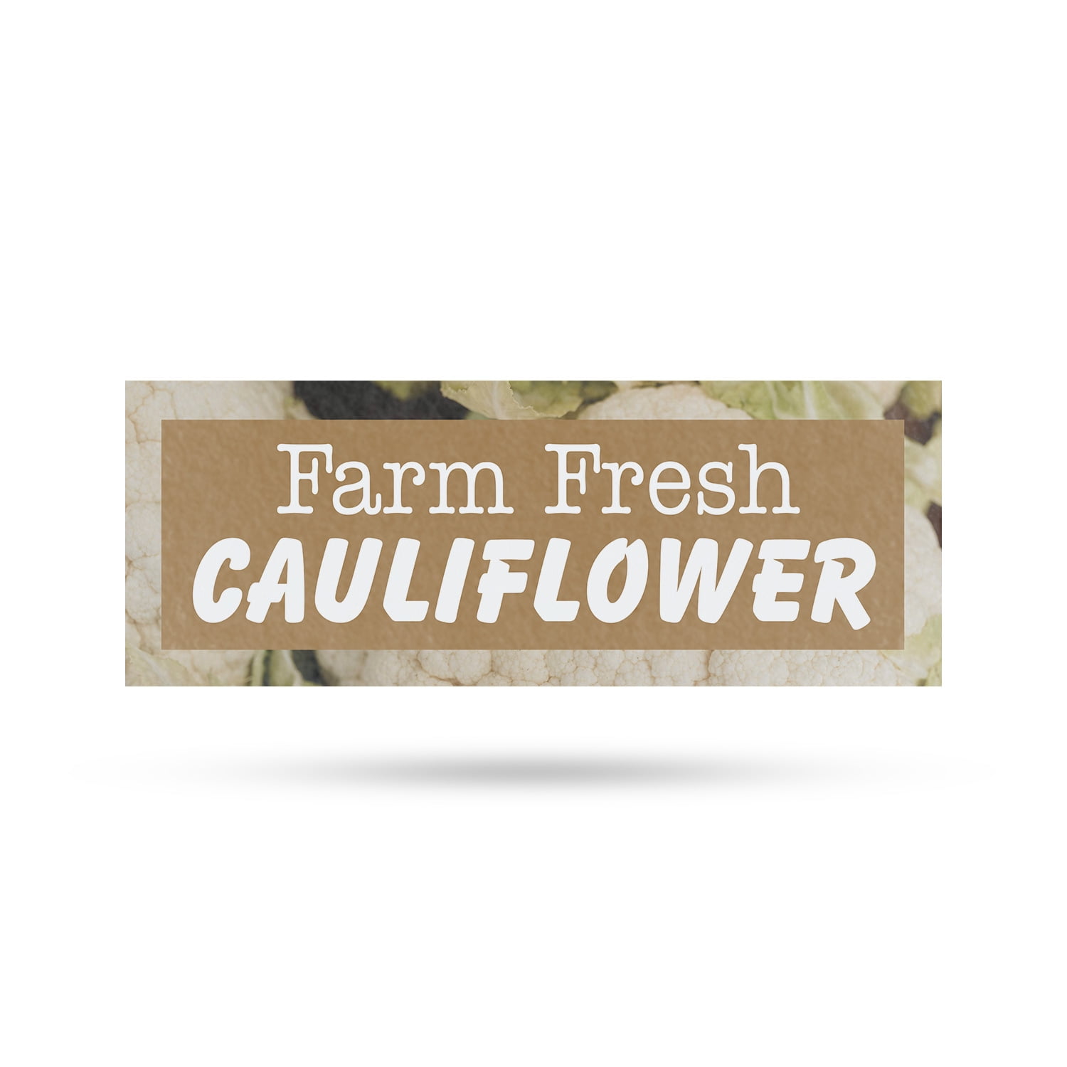 Farm Fresh Cauliflower Vinyl Decal 36 Inch x 14 Inch Weatherproof Heavy ...