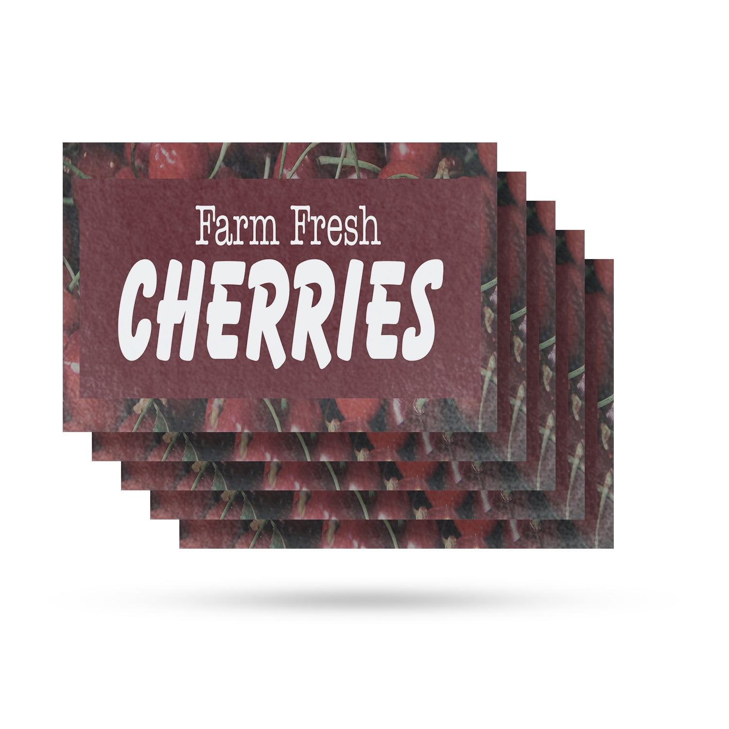 Farm Fresh Cherries Vinyl Decal 5 Pack of 18 Inch x 24 Inch ...