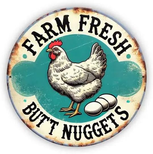 Farm Fresh Chicken Nuggets Metal Tin Sign are Poster Wall Decor New 12 ...