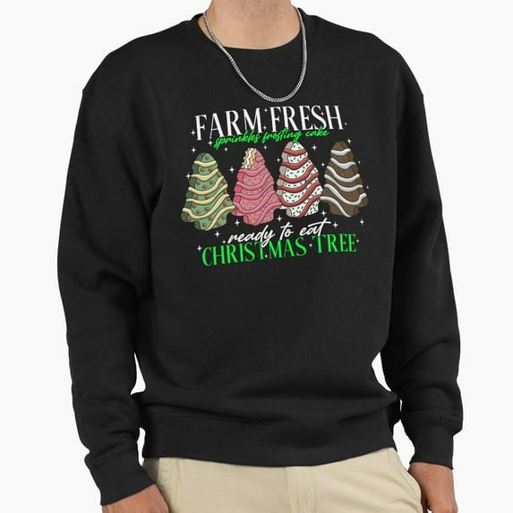 Farm Fresh Christmas Tree Sprinkles Cake Funny Retro Holiday Graphic ...