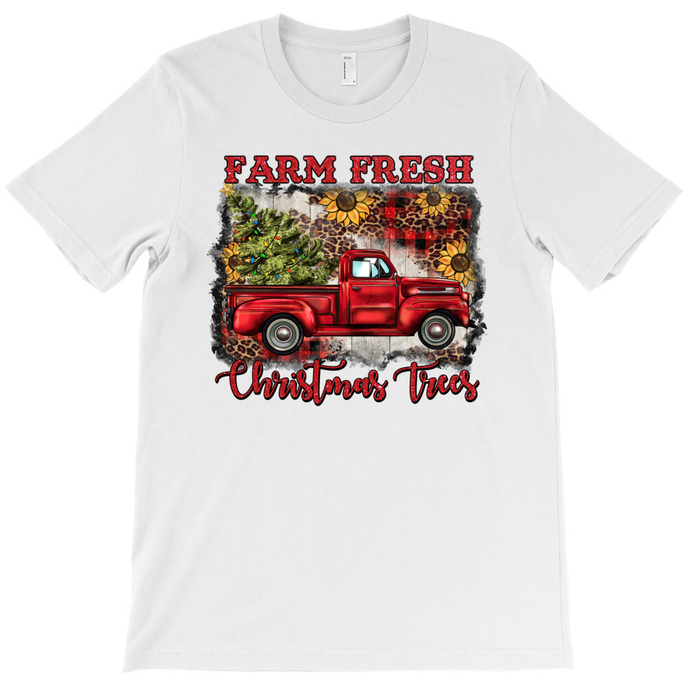 Farm Fresh Christmas Trees Themed Holiday Graphic Design for Farm Life ...