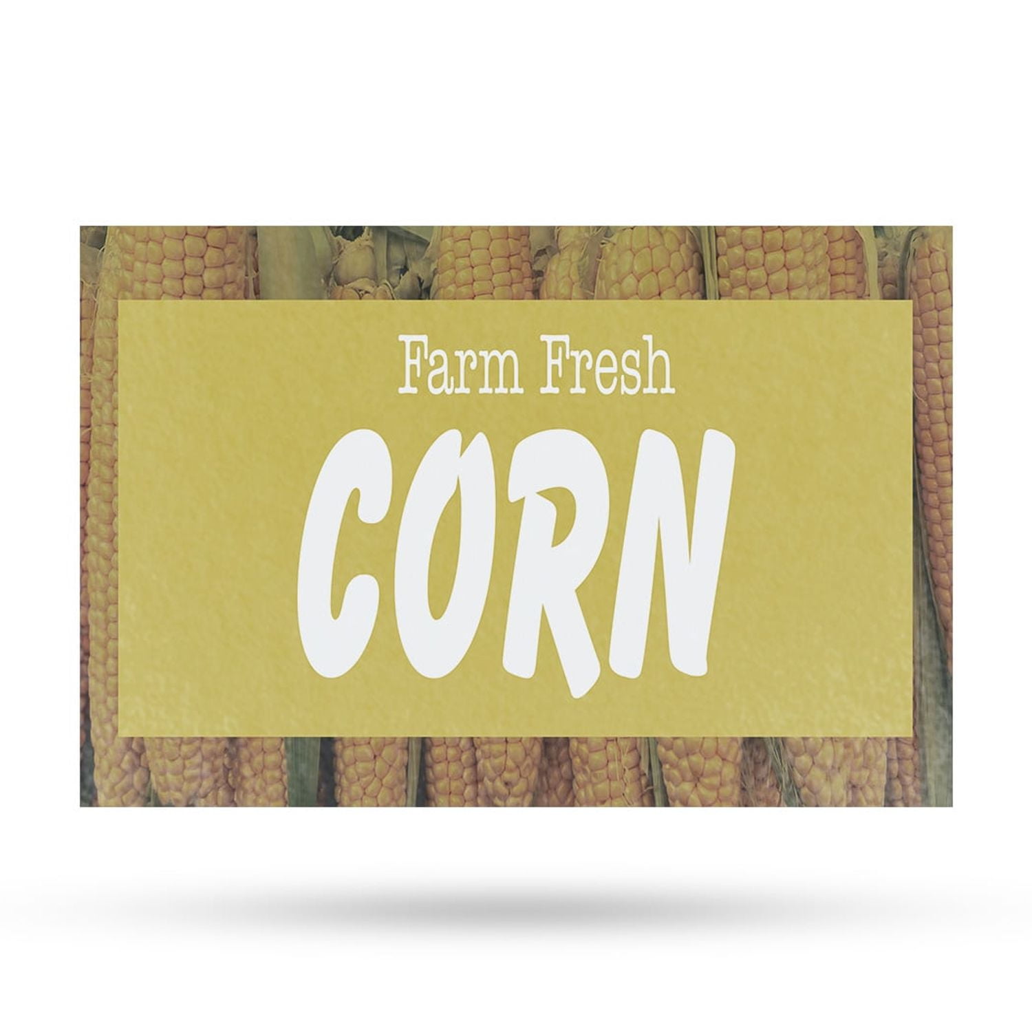 Farm Fresh Corn Vinyl Decal 12 Inch x 16 Inch Weatherproof Heavy-Duty ...