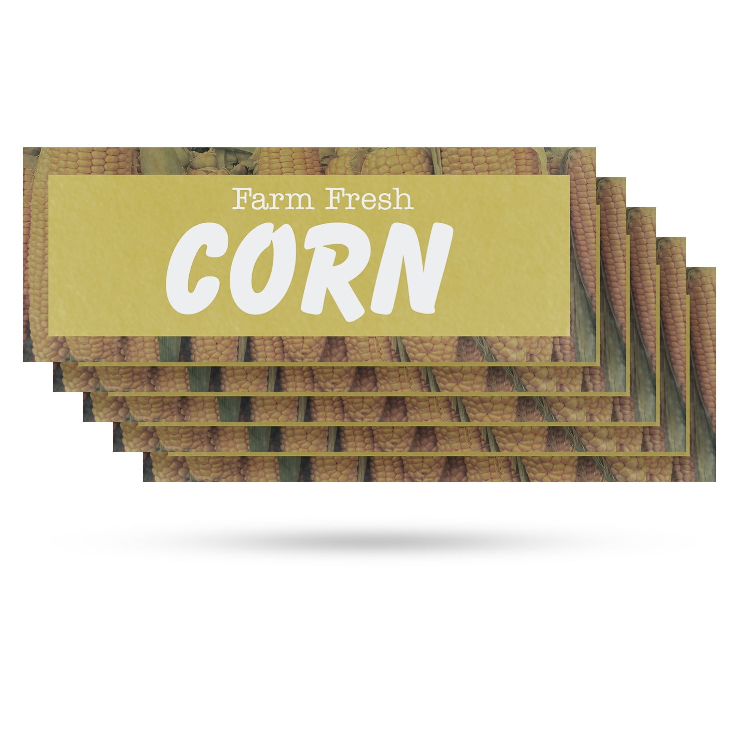 Farm Fresh Corn Vinyl Decal 5 Pack of 12 Inch x 5 Inch Weatherproof ...