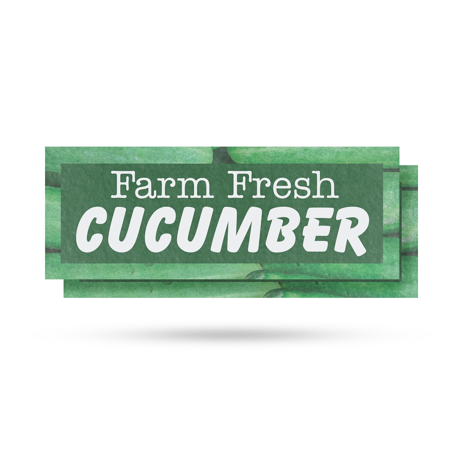 Farm Fresh Cucumber Vinyl Decal 2 Pack of 12 Inch x 5 Inch Weatherproof ...