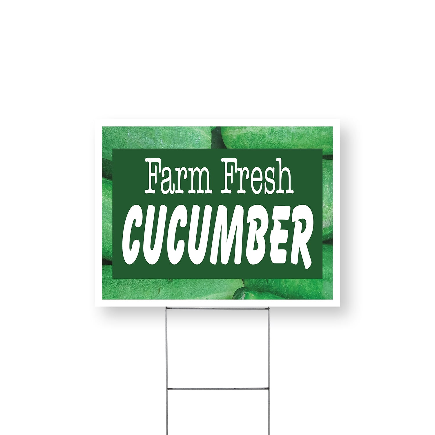 Farm Fresh Cucumber Yard Sign 18 Inch x 24 Inch Single Sided ...