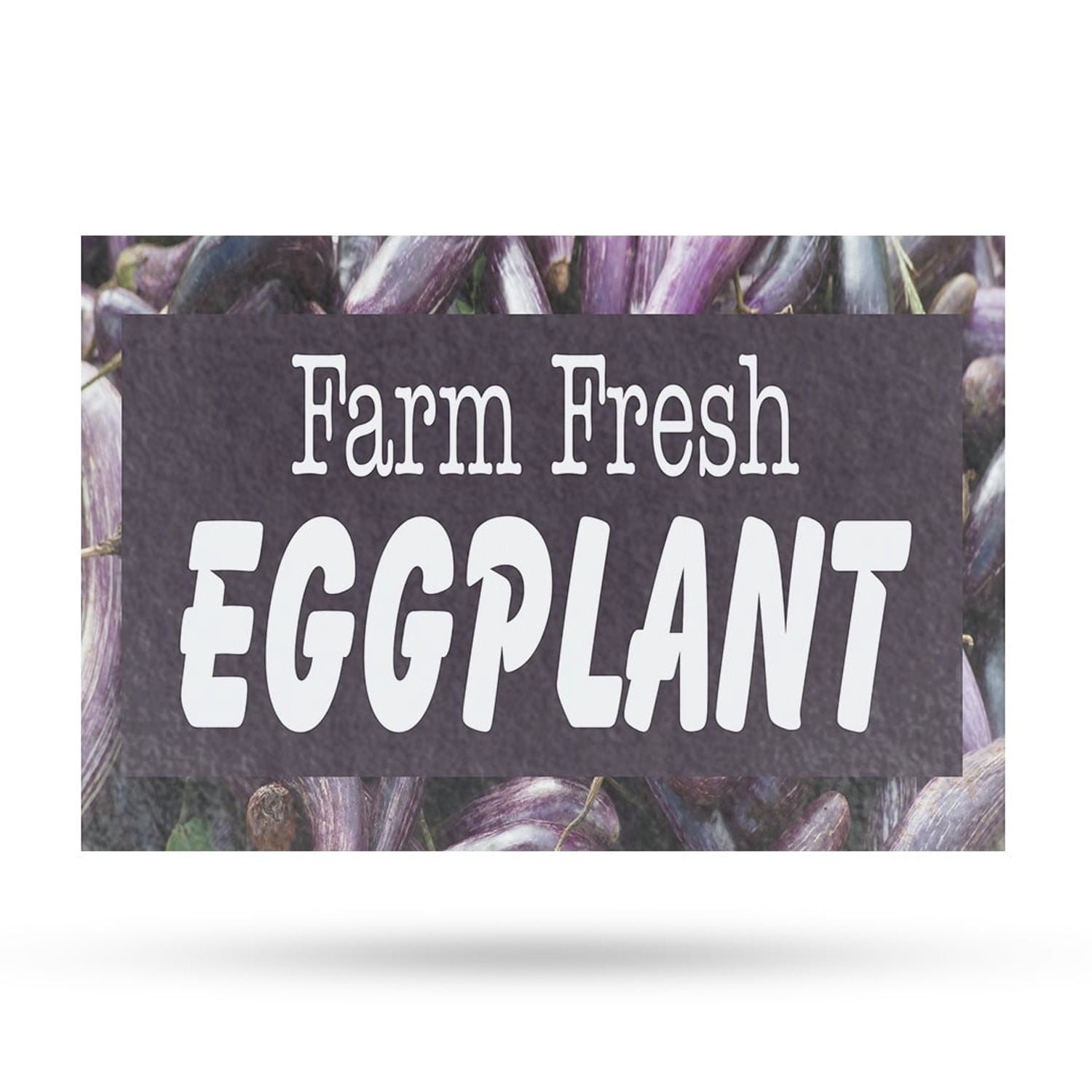 Farm Fresh Eggplant Vinyl Decal 24 Inch x 36 Inch Weatherproof Heavy ...