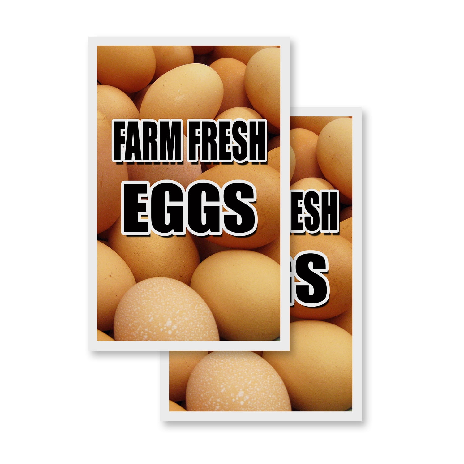 Farm Fresh Eggs (2-PACK) 24" x 36" Vinyl Decals | Sign Insert Peel ...