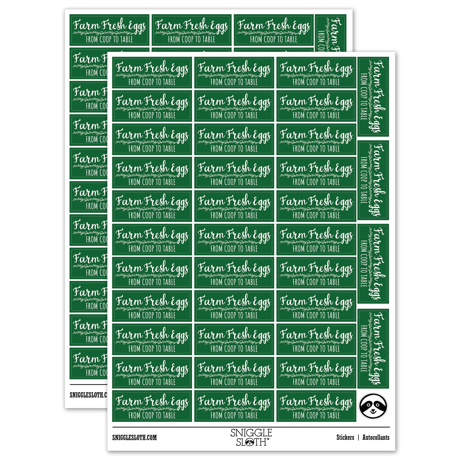 Farm Fresh Eggs From Coop to Table Label Carton Sticker Set - Dark ...