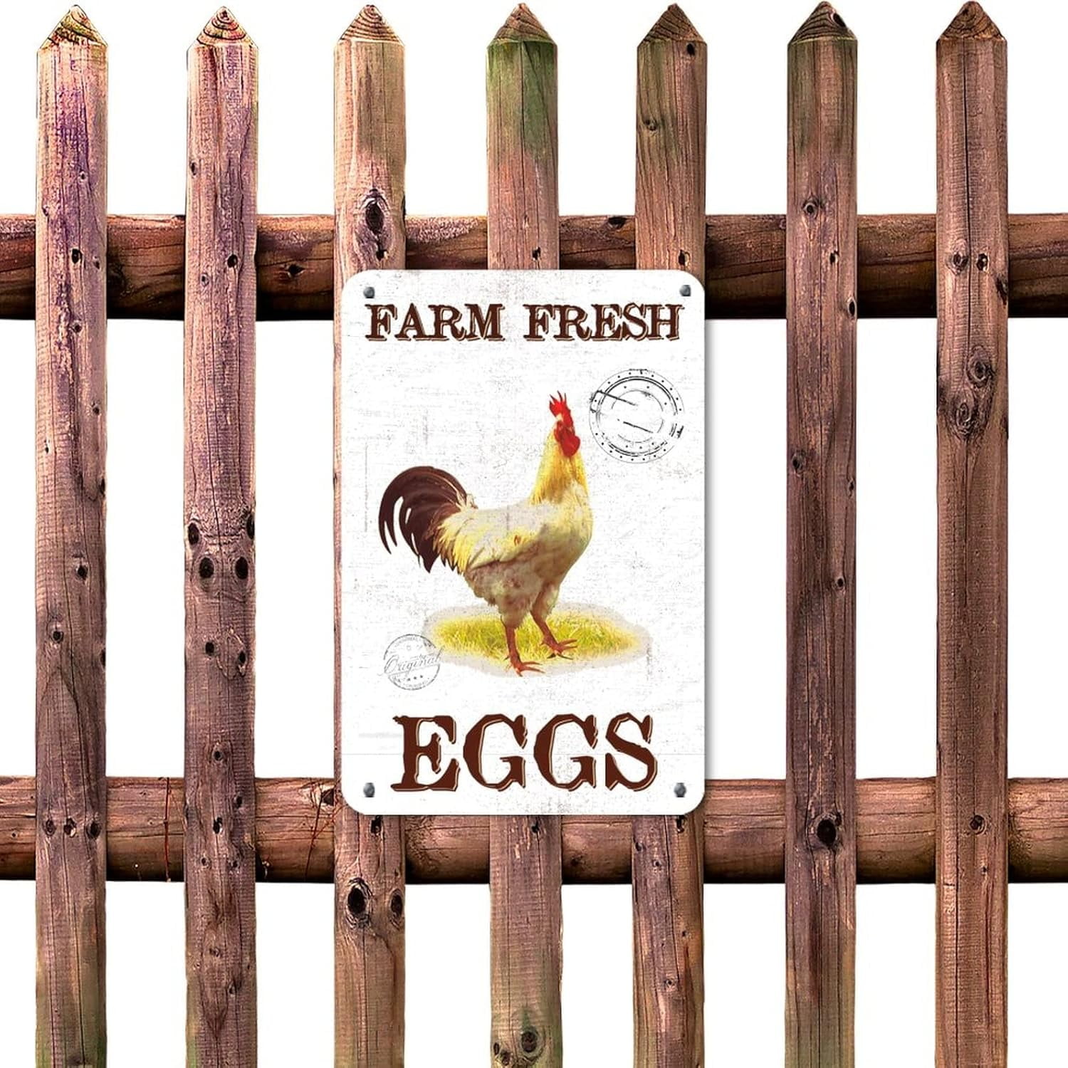 Farm Fresh Eggs Metal Sign Farmhouse Chicken Egg Sale Market Farm Barn ...