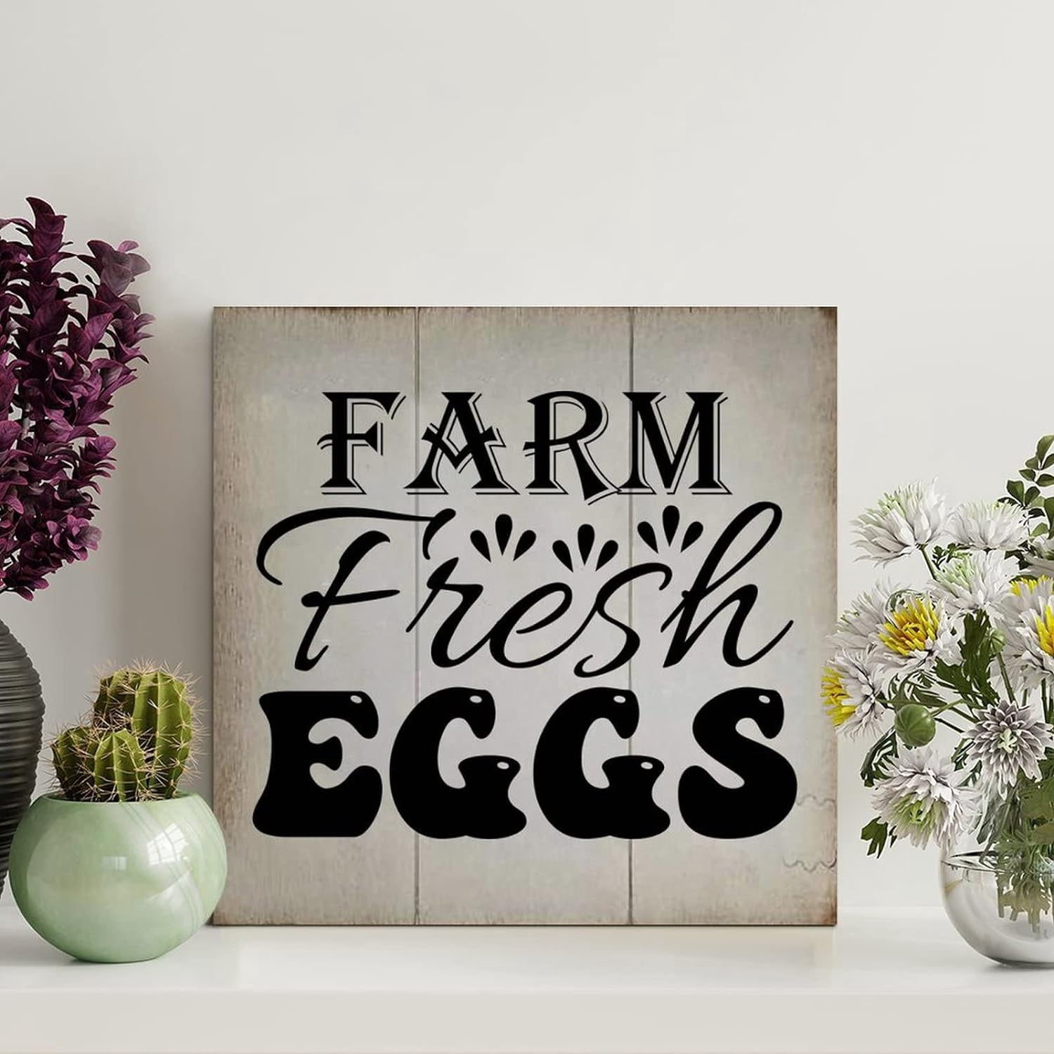 Farm Fresh Eggs Wood Signs Vintage Wooden Signs Farm Motivational Wall ...