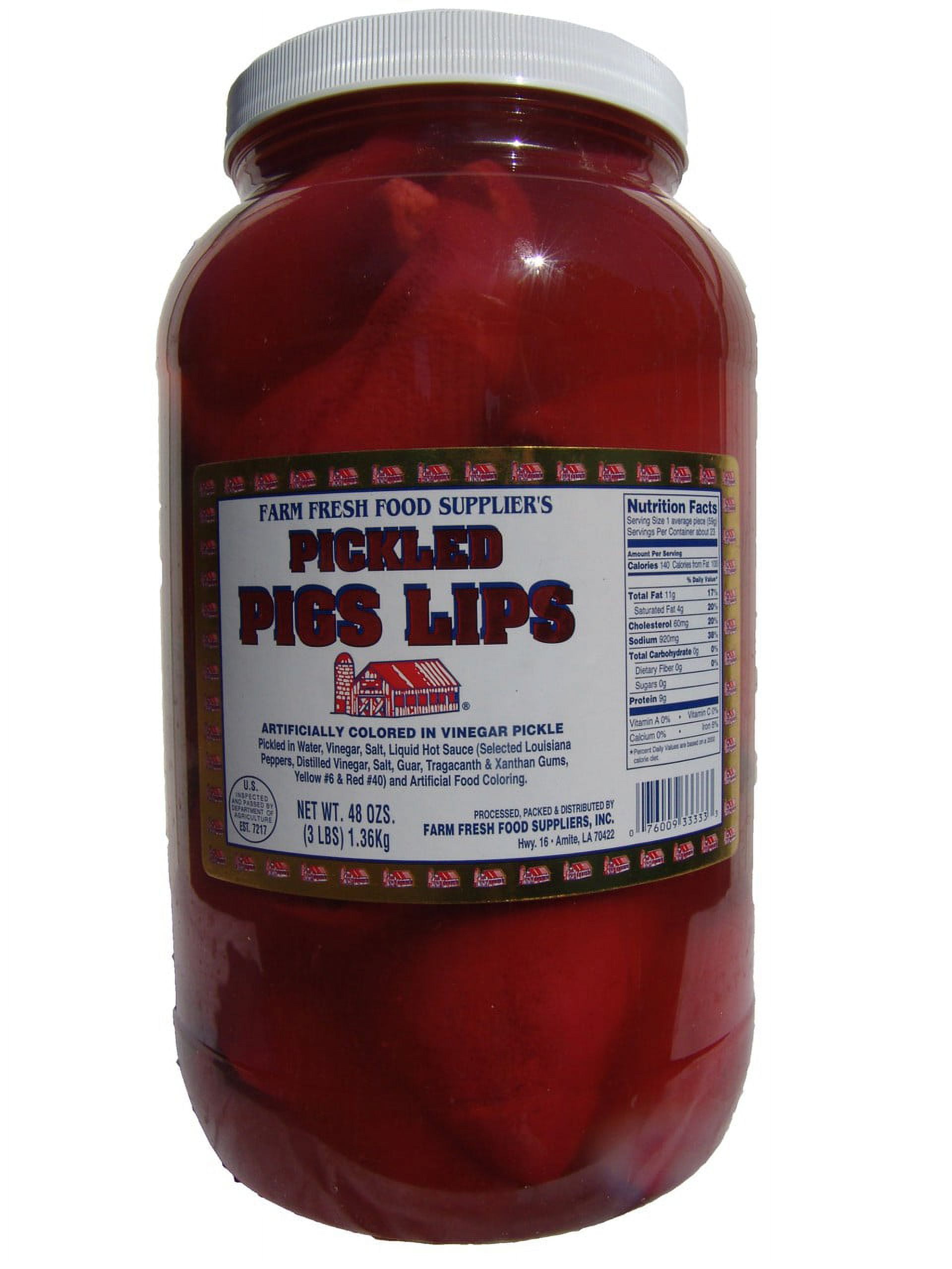 Farm Fresh Food Ready To Eat Pickled Pigs Lips 40oz Jar - Walmart.com