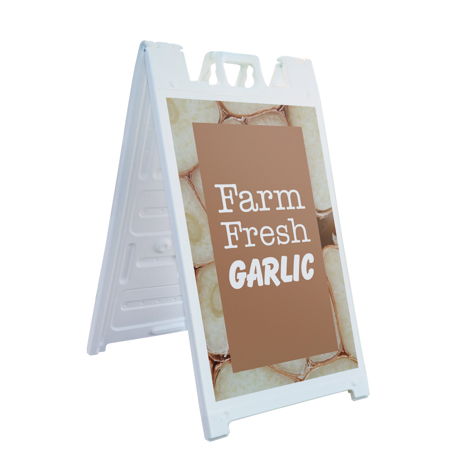 Farm Fresh Garlic 24" x 36" Double Sided A-Frame Sidewalk Sign Includes ...