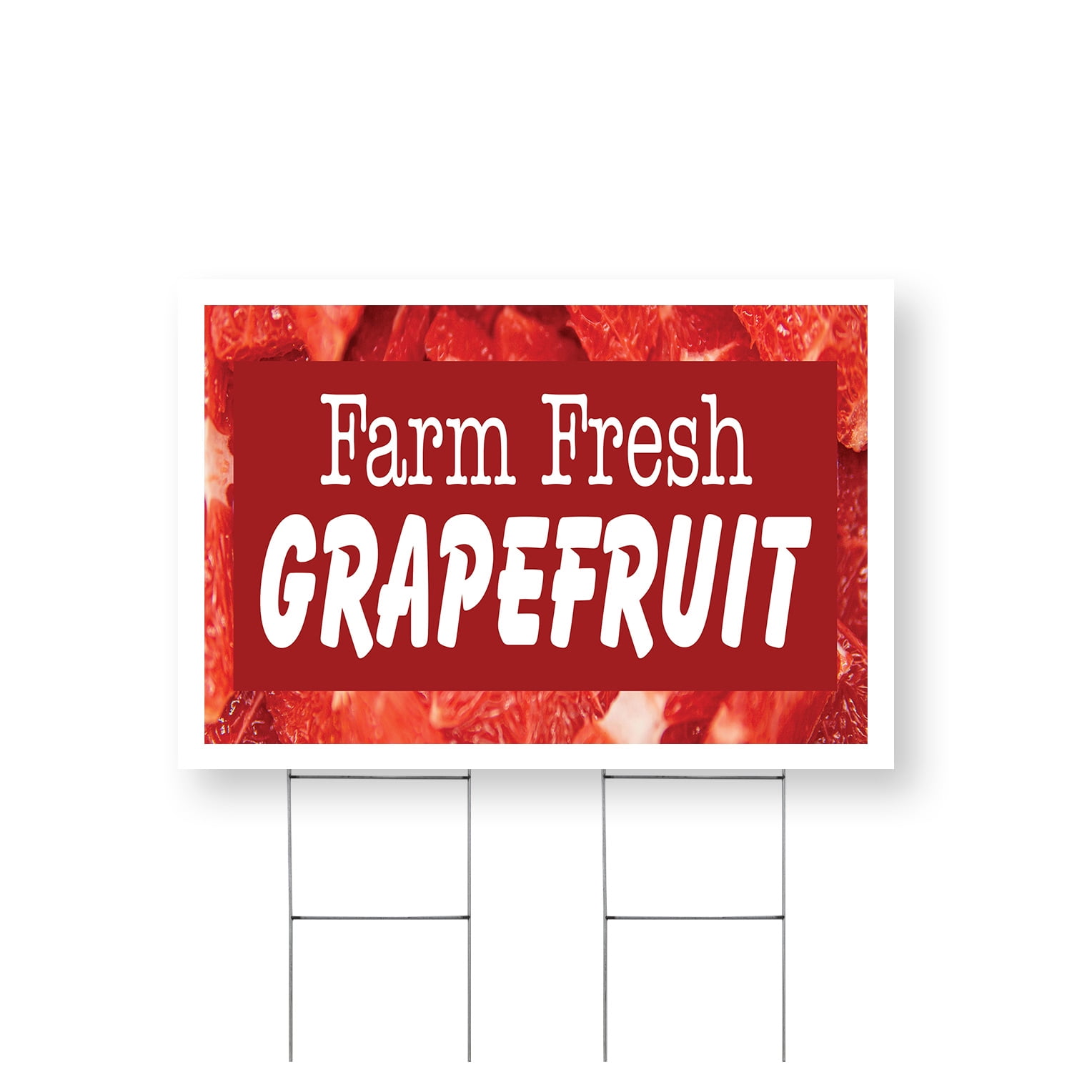 Farm Fresh Grapefruit Yard Sign 24 Inch x 36 Inch Double Sided ...