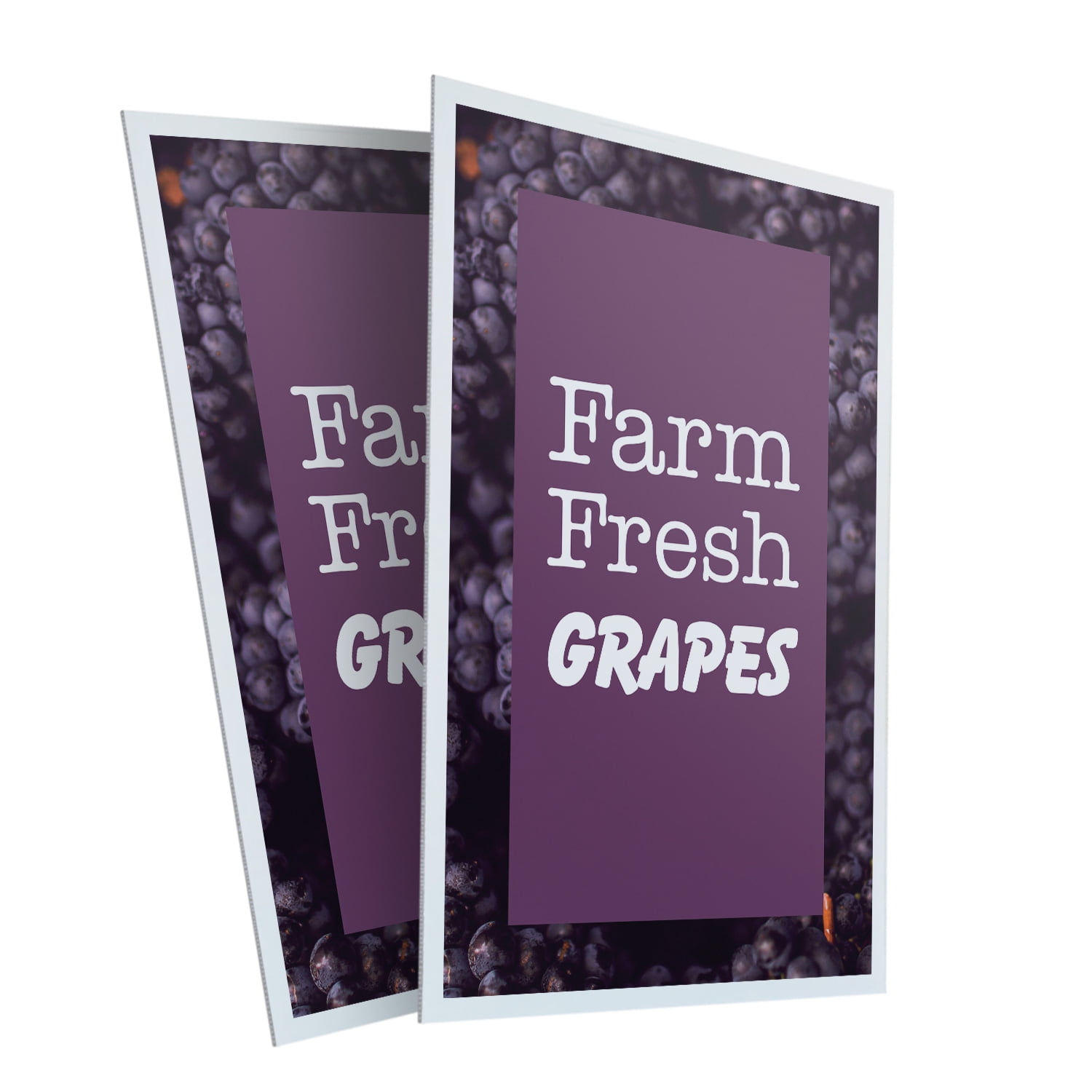 Farm Fresh Grapes (2-Pack) 24 Inch x 36 Inch Plastic Signs | Sign ...