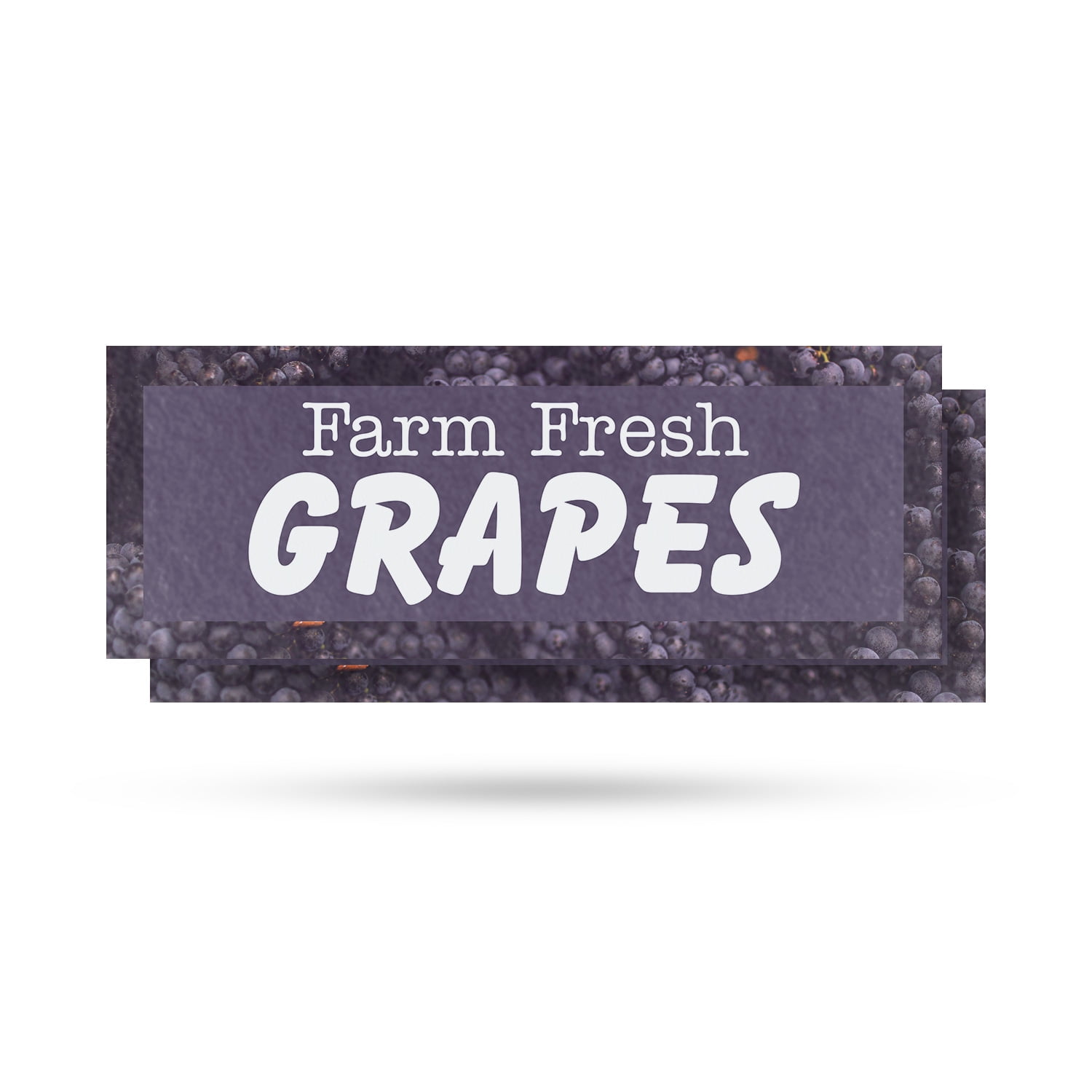 Farm Fresh Grapes Vinyl Decal 2 Pack of 24 Inch x 9 Inch Weatherproof ...