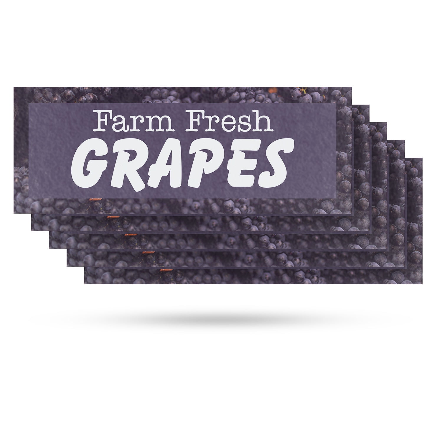 Farm Fresh Grapes Vinyl Decal 5 Pack of 12 Inch x 5 Inch Weatherproof ...