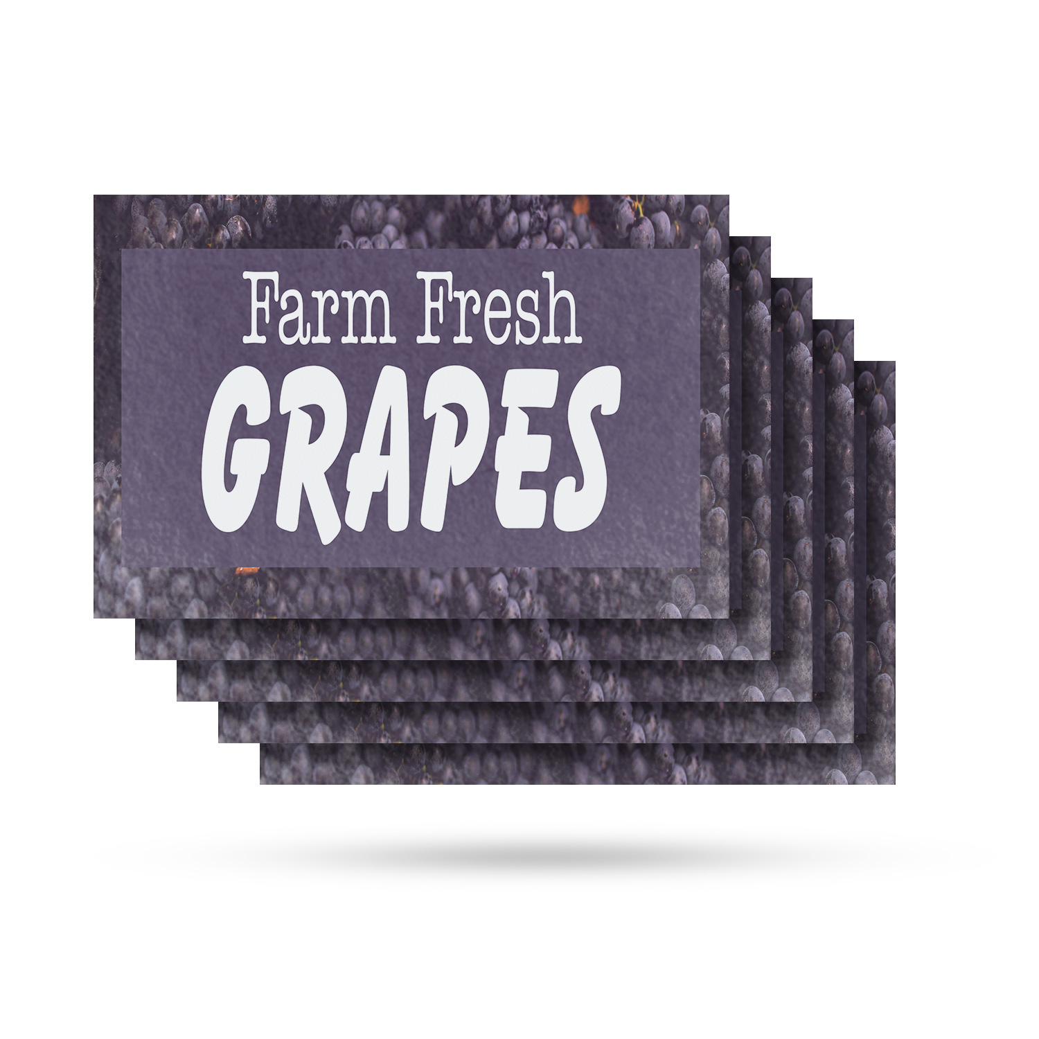 Farm Fresh Grapes Vinyl Decal 5 Pack of 24 Inch x 36 Inch Weatherproof ...