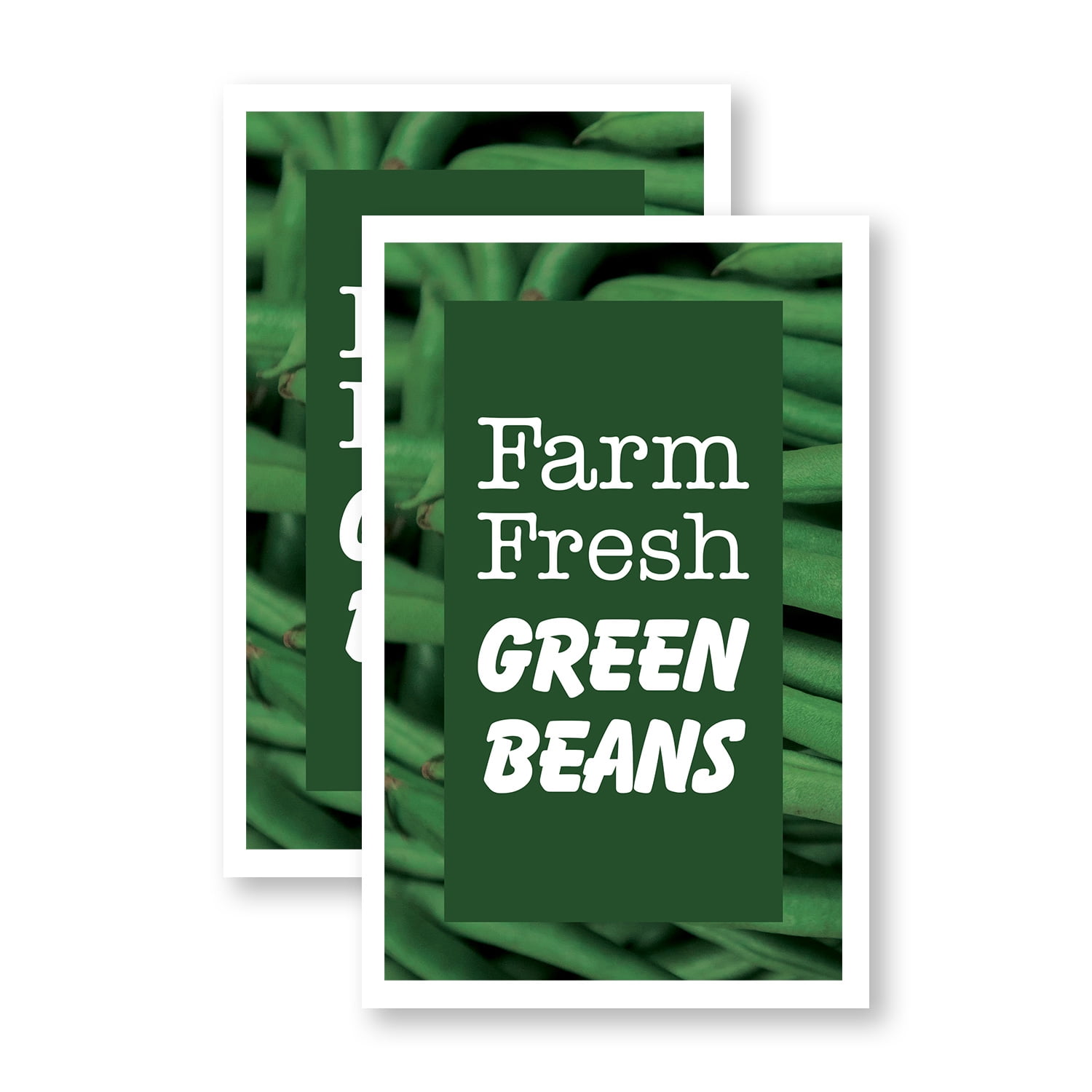 Farm Fresh Green Beans (2-Pack) 24 Inch x 36 Inch Vinyl Decals | Sign ...