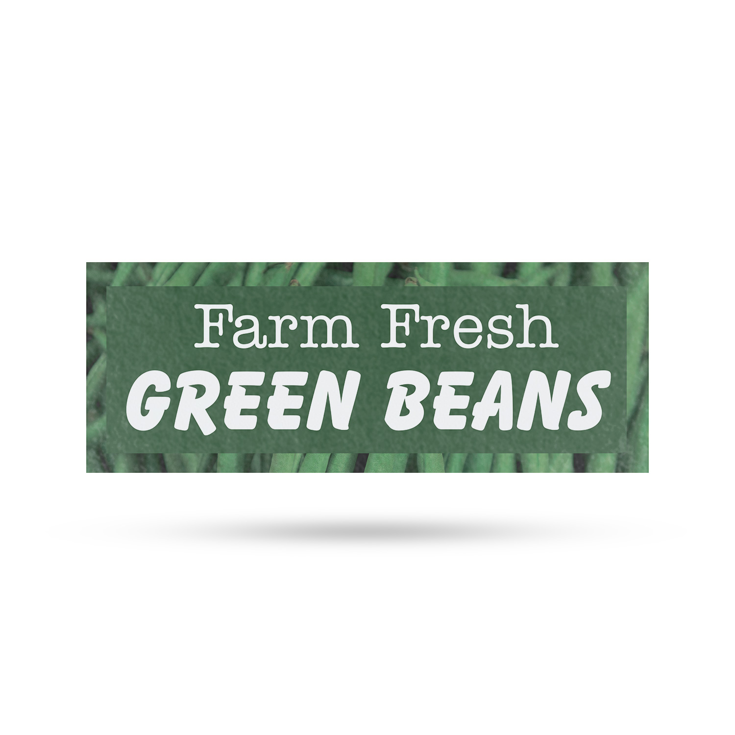 Farm Fresh Green Beans Vinyl Decal 12 Inch x 5 Inch Weatherproof Heavy ...