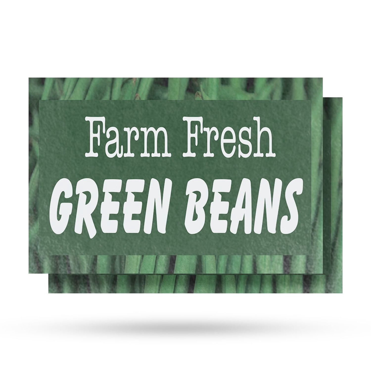 Farm Fresh Green Beans Vinyl Decal 2 Pack of 12 Inch x 16 Inch ...
