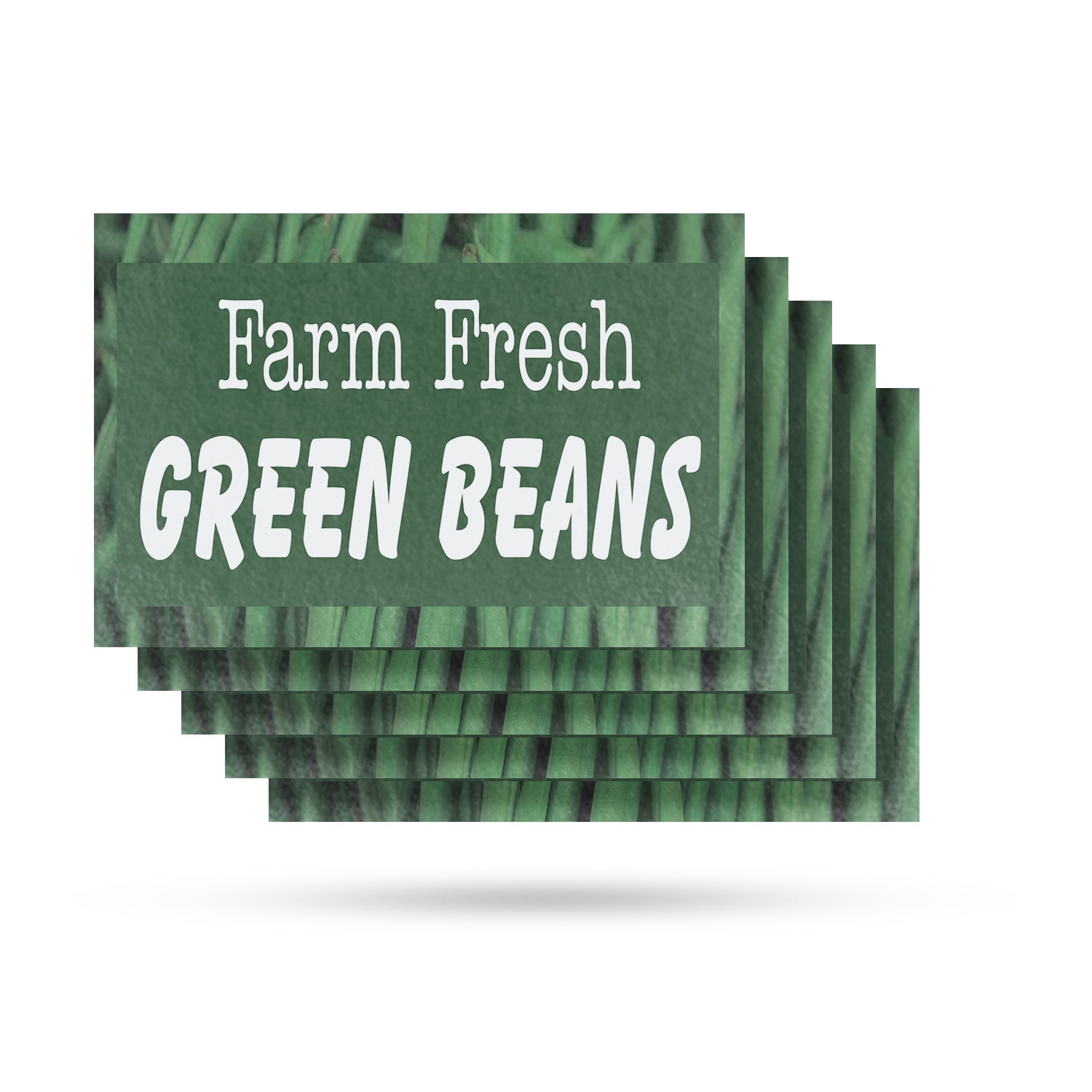 Farm Fresh Green Beans Vinyl Decal 5 Pack of 12 Inch x 16 Inch ...