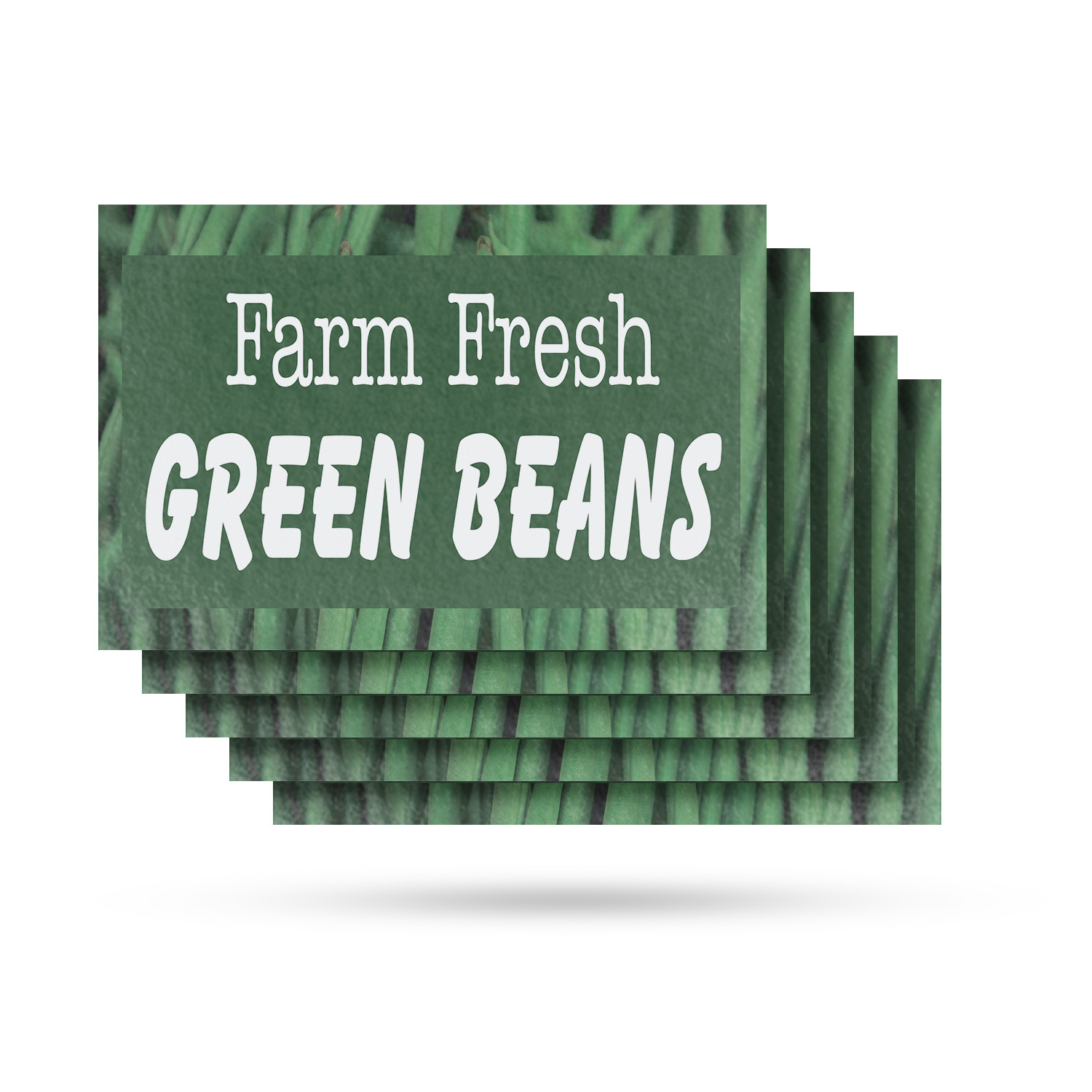 Farm Fresh Green Beans Vinyl Decal 5 Pack of 24 Inch x 36 Inch ...