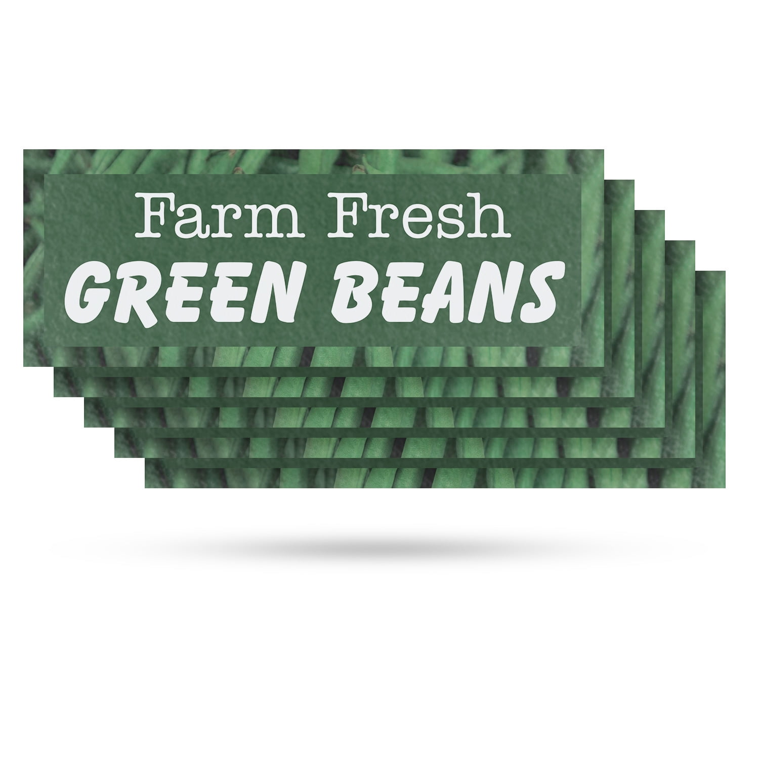 Farm Fresh Green Beans Vinyl Decal 5 Pack of 24 Inch x 9 Inch ...