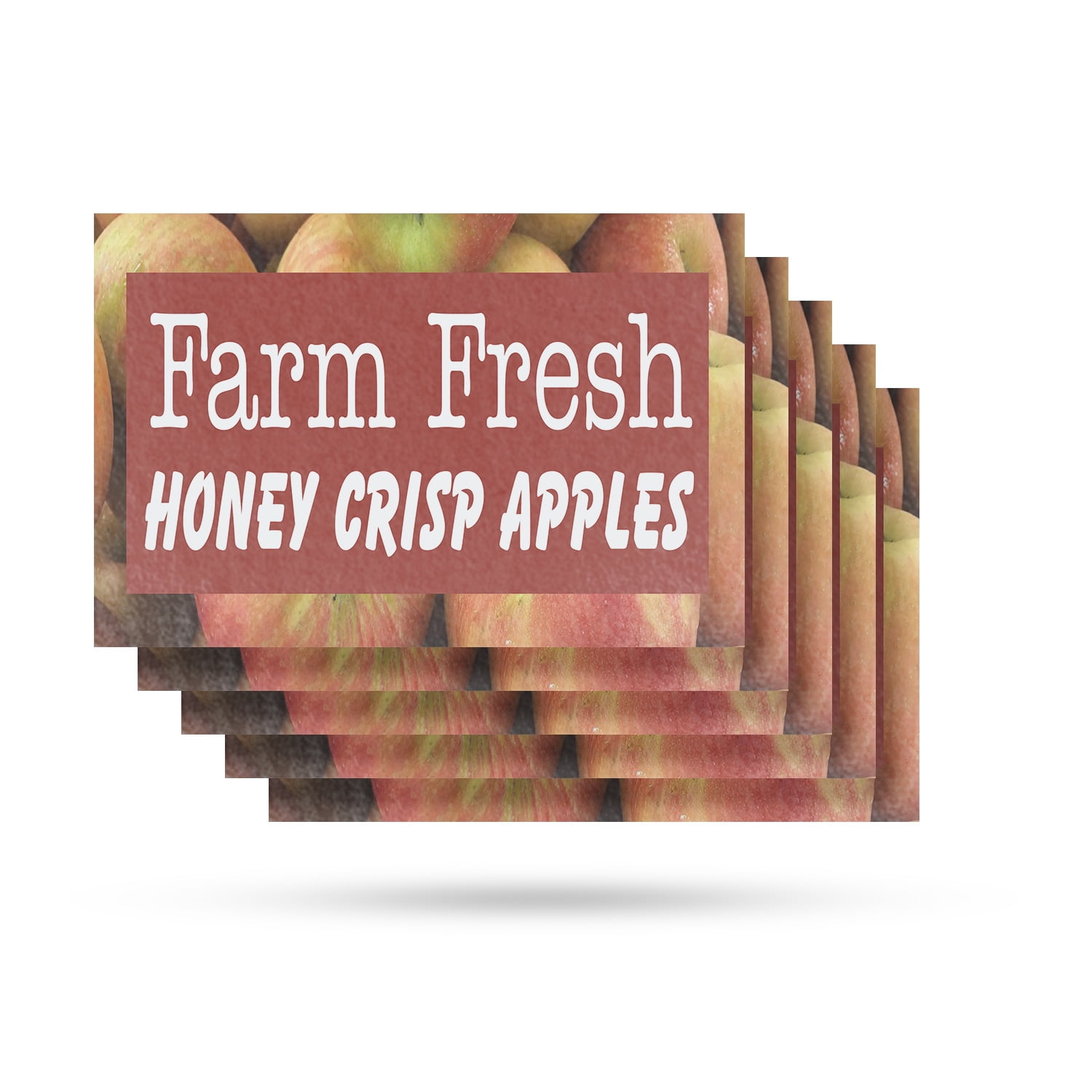 Farm Fresh Honey Crisp Apples Vinyl Decal 5 Pack of 12 Inch x 16 Inch ...