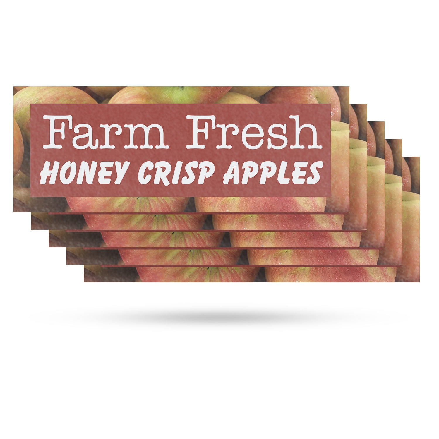 Farm Fresh Honey Crisp Apples Vinyl Decal 5 Pack of 24 Inch x 9 Inch ...
