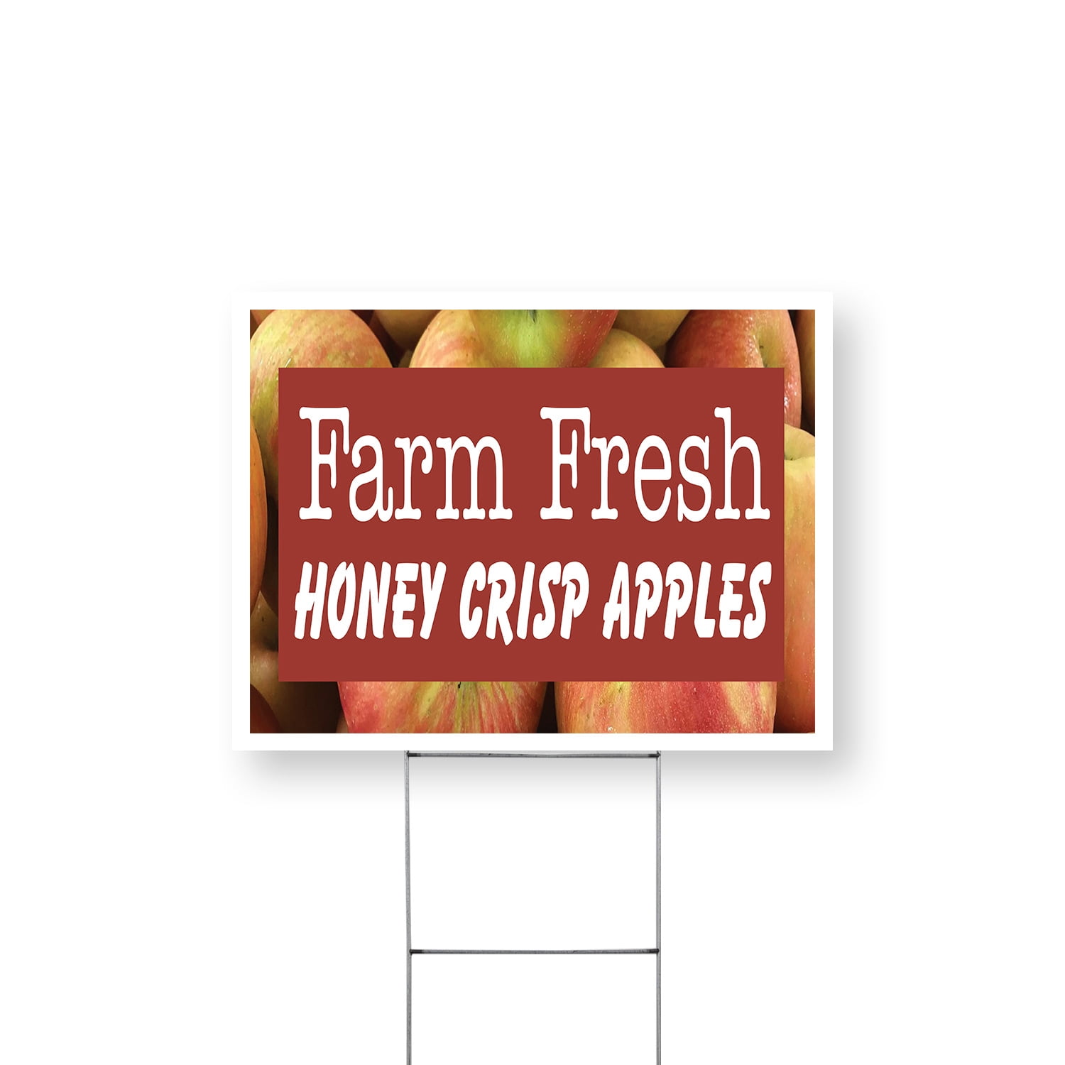 Farm Fresh Honey Crisp Apples Yard Sign 12 Inch x 16 Inch Double Sided ...