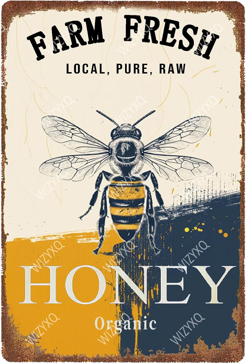 Farm Fresh Honey Metal Signs Vintage Tin Sign Funny Aluminum Sign for ...