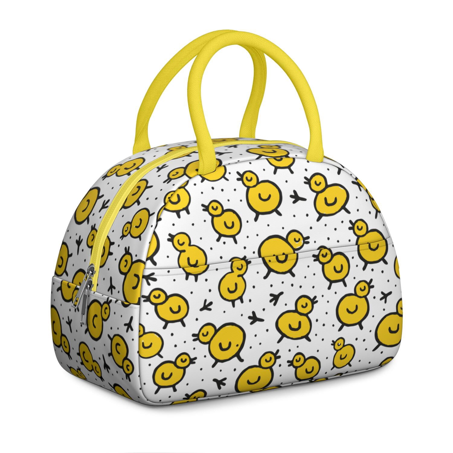 Farm Fresh Insulated Lunch Tote - Cartoon Chicken Design with Dual ...