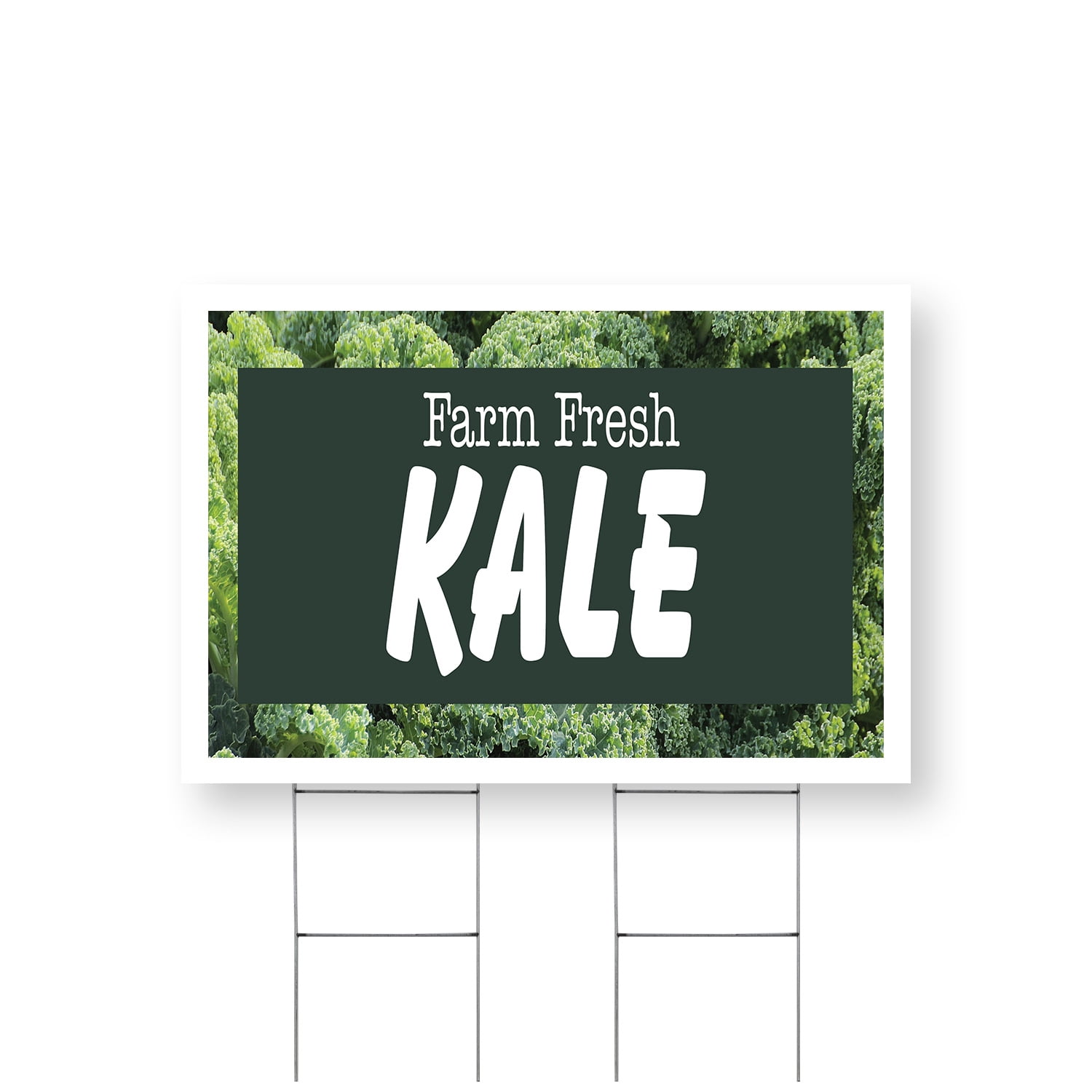 Farm Fresh Kale Yard Sign 24 Inch x 36 Inch Single Sided Weatherproof ...